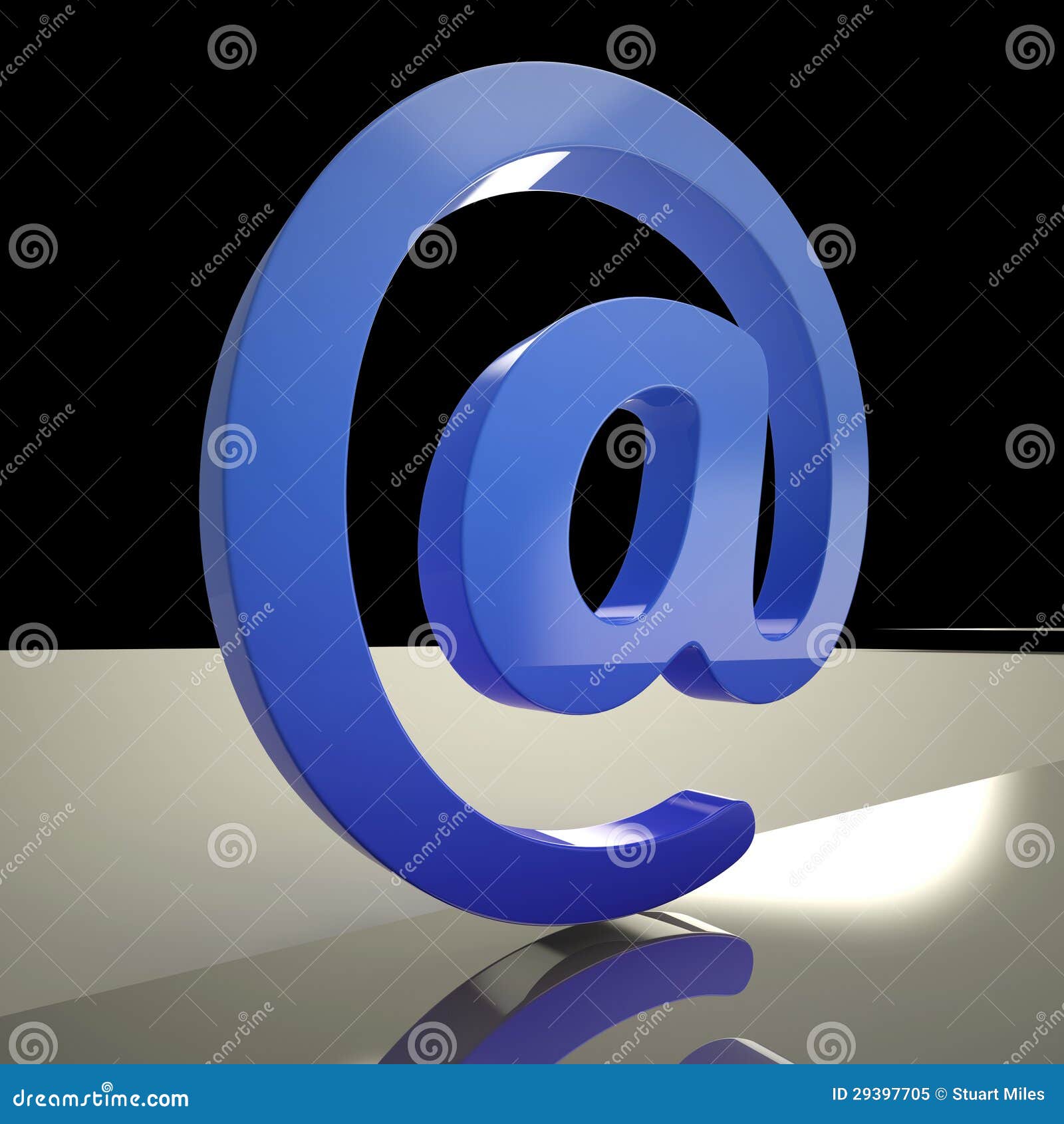 At Sign Means Communication Internet and Mail Stock Illustration ...