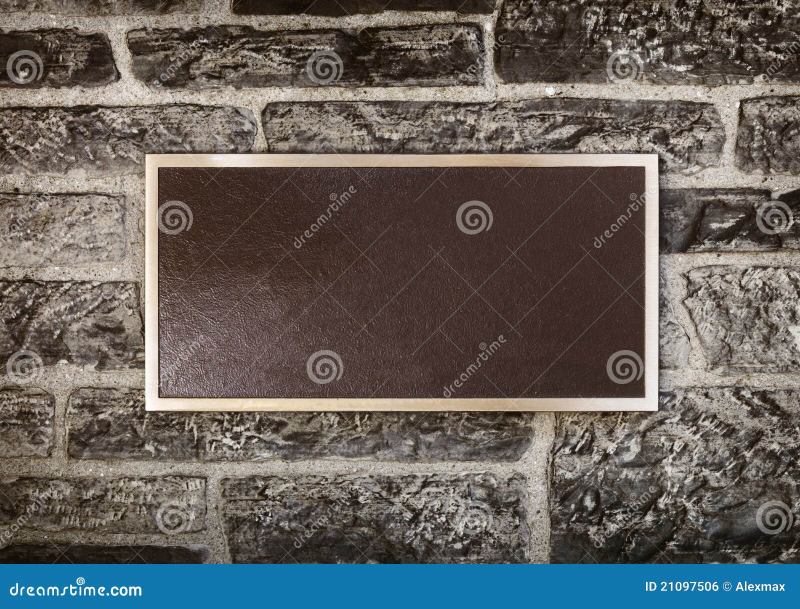 Sign in Metal Frame on a Wall Stock Photo - Image of tablet, blank ...