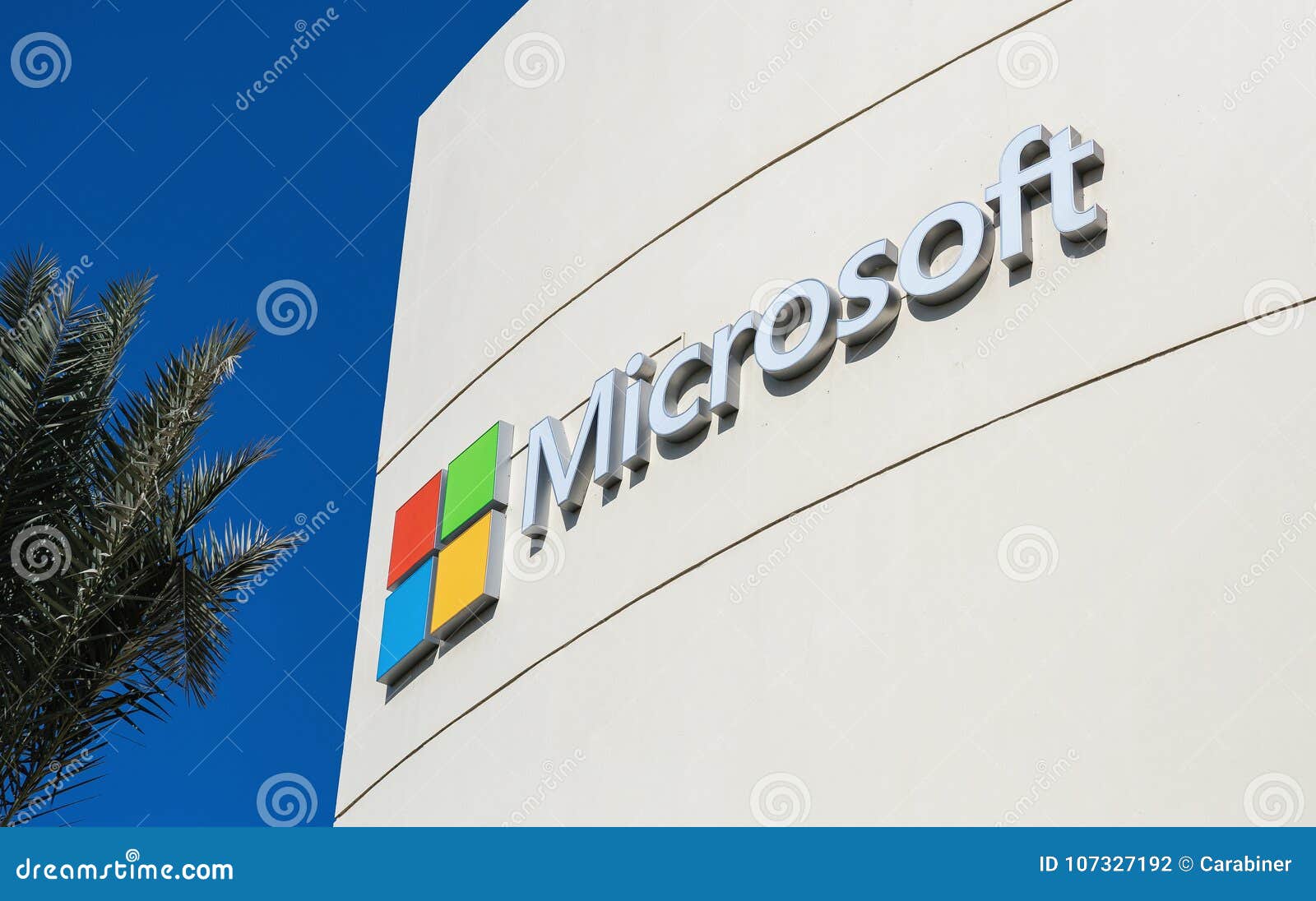 Sign of Microsoft on the Office Building in Dubai Editorial Photography ...