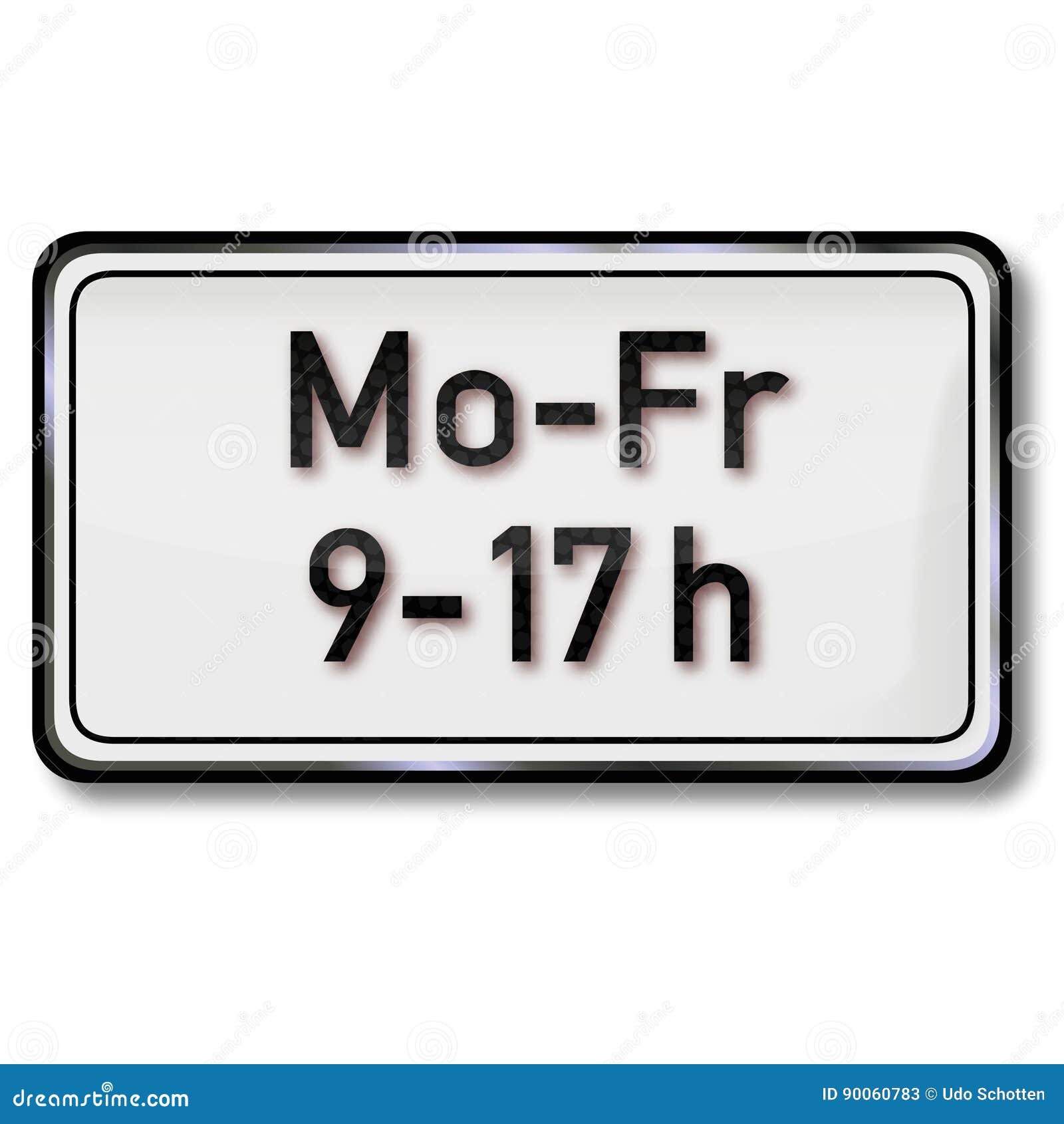 Sign monday to friday 9-5 stock vector. Illustration of rule - 90060783