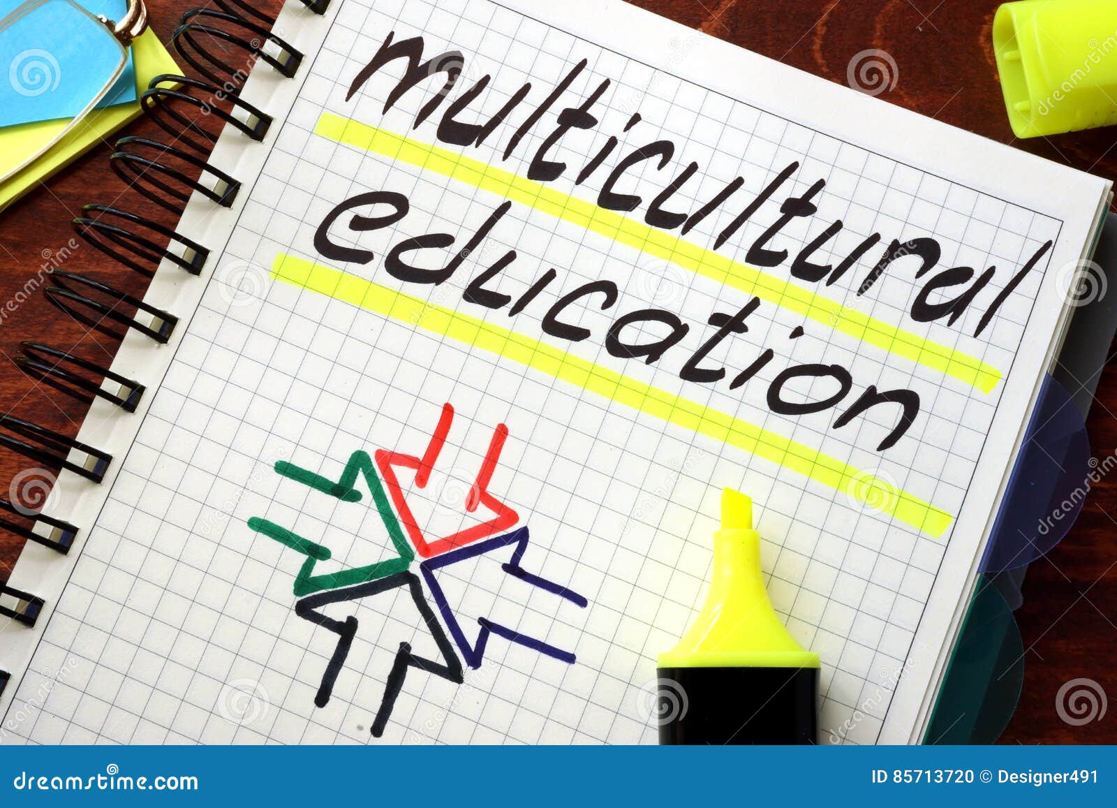 Sign Multicultural Education Written in a Notepad. Stock Photo - Image ...