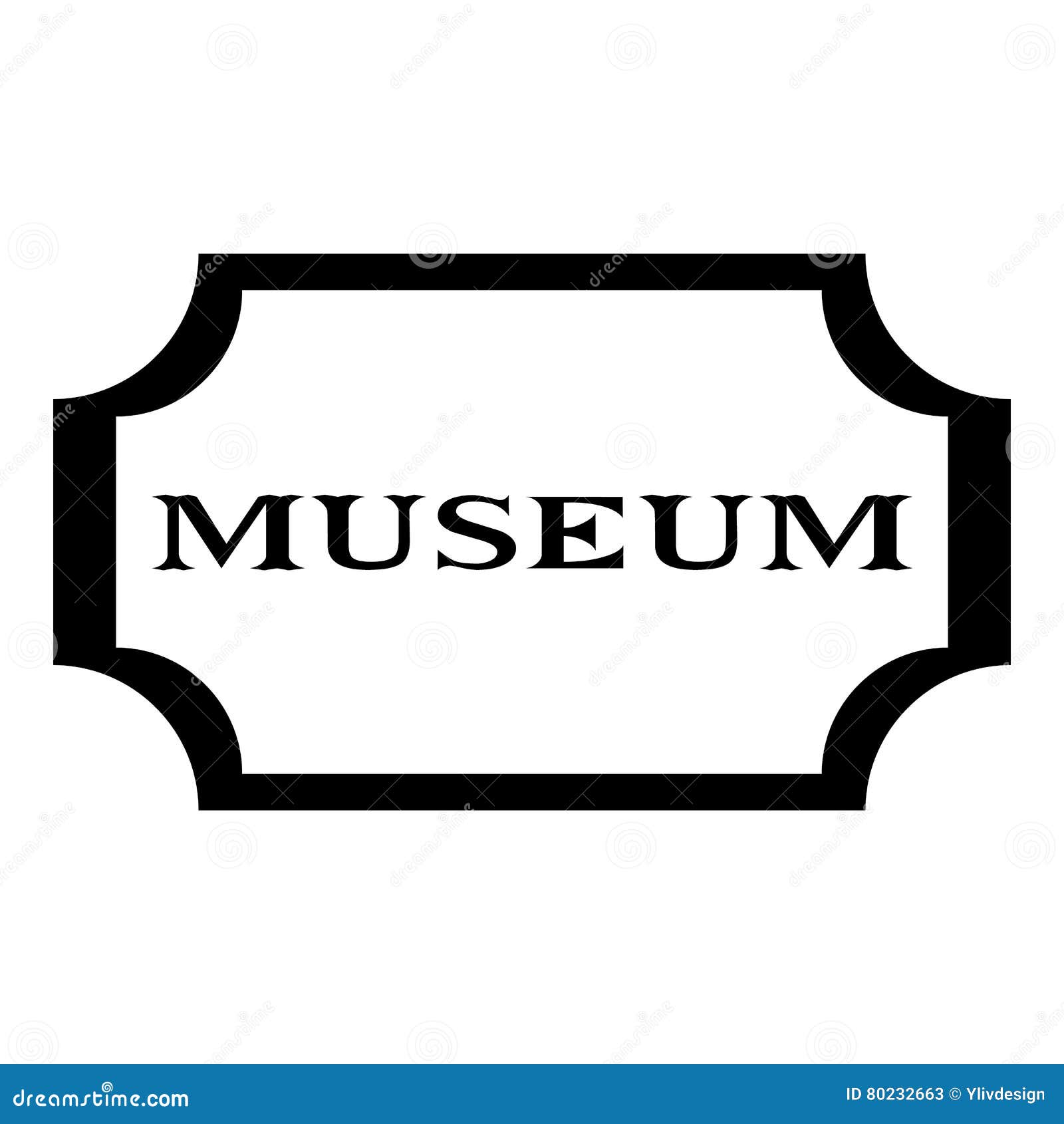 Sign Museum Icon, Simple Style Stock Vector - Illustration of house ...