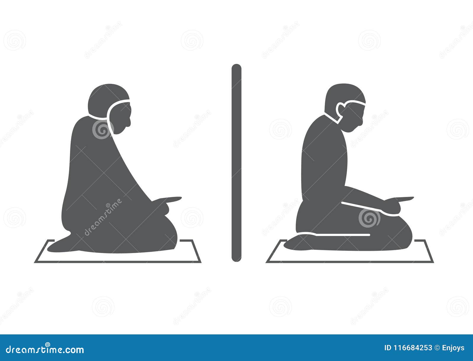 Sign for Muslim Prayer Room. Stock Vector - Illustration of belief ...