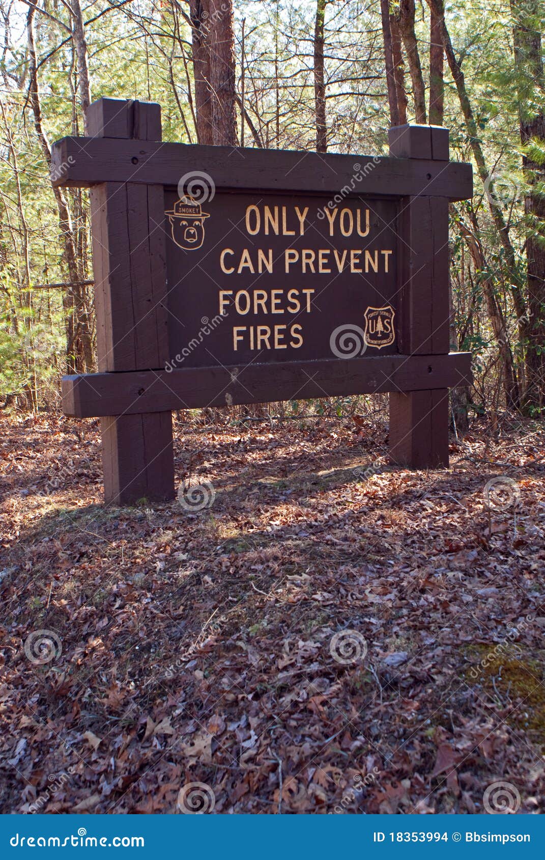 Sign in National Forest Smokey the Bear Says... Editorial Stock Image ...