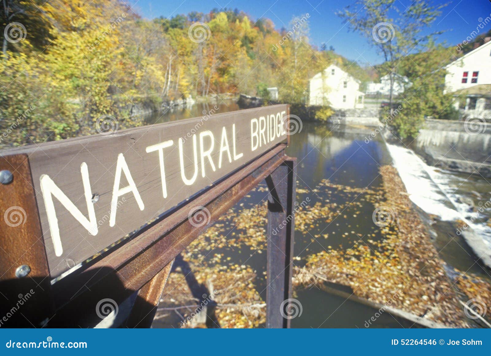 Sign for Natural Bridge, North Adams, Massachusetts Stock Photo - Image ...