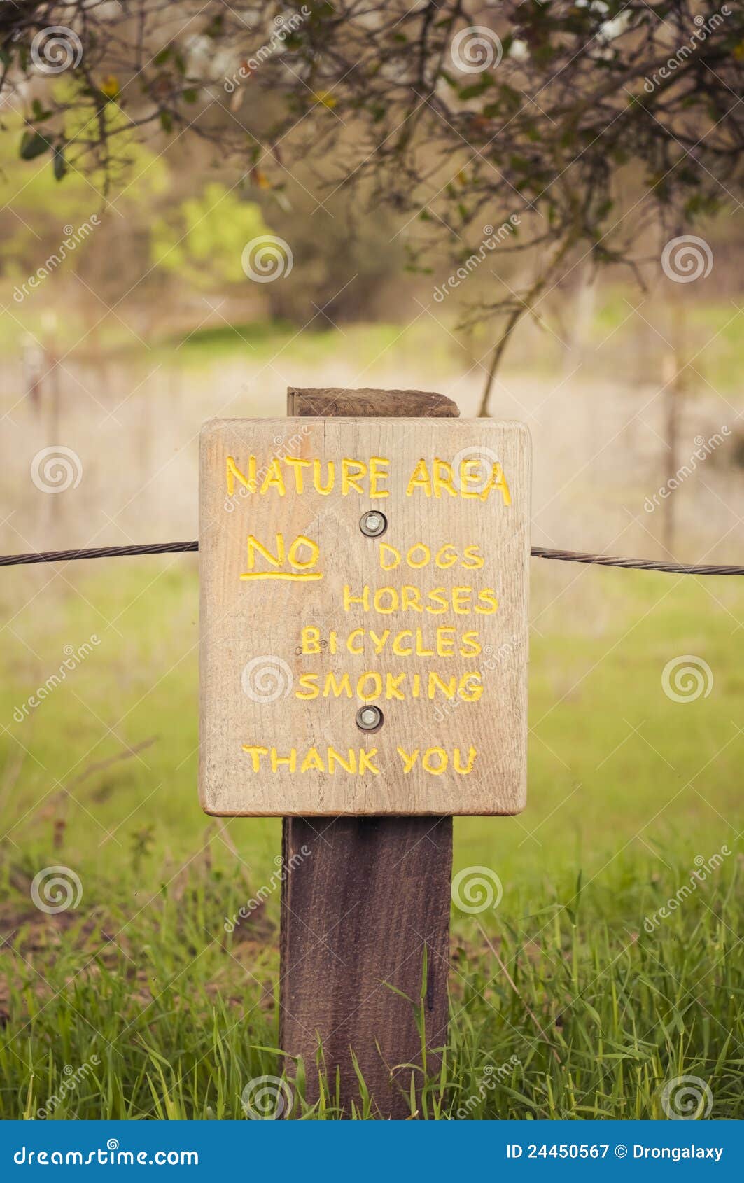 Sign of nature area. stock image. Image of freeze, prohibition - 24450567