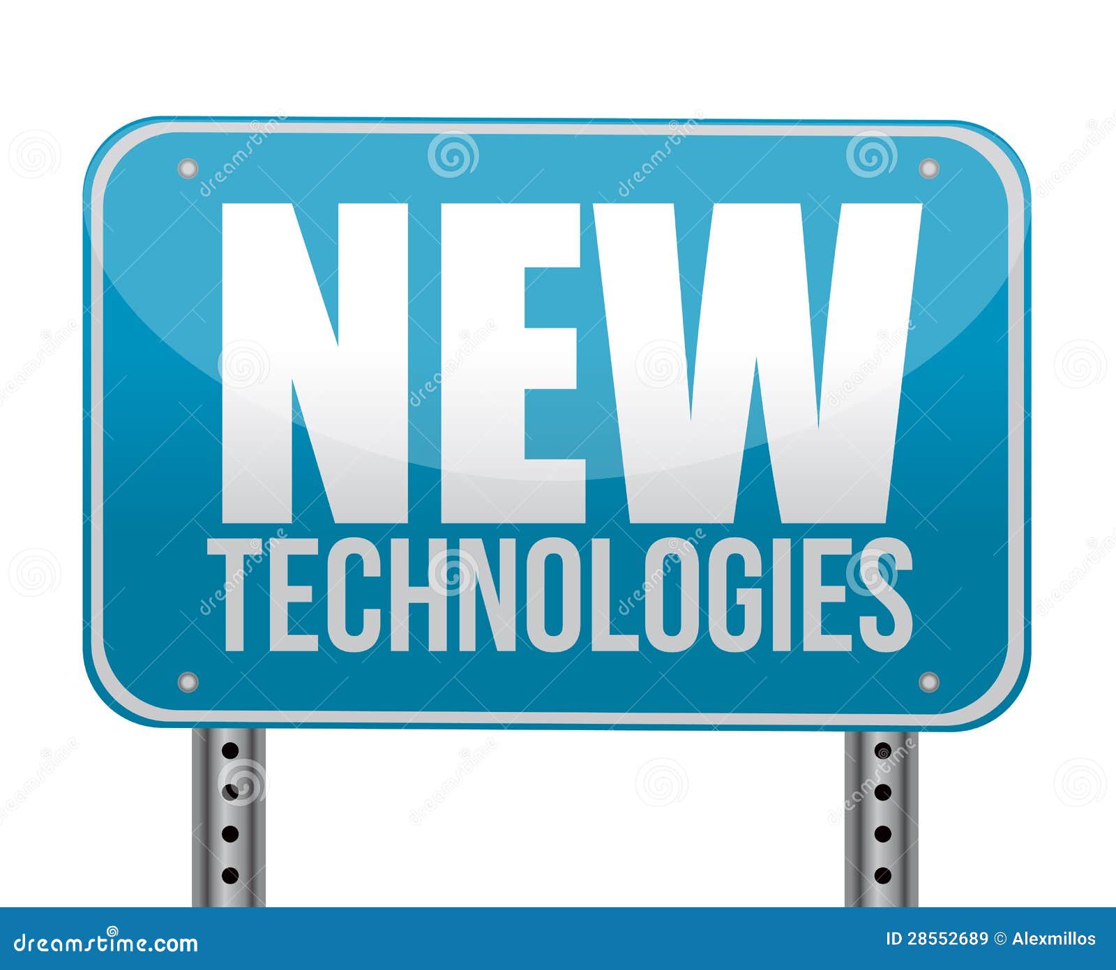 Sign with a New Technologies Concept Stock Illustration - Illustration ...