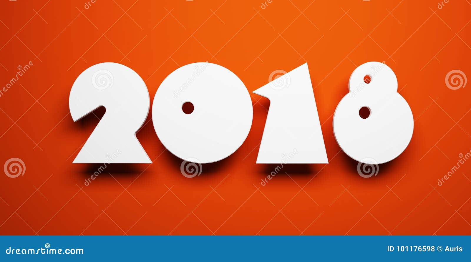 Sign of new year 2018 stock illustration. Illustration of text - 101176598