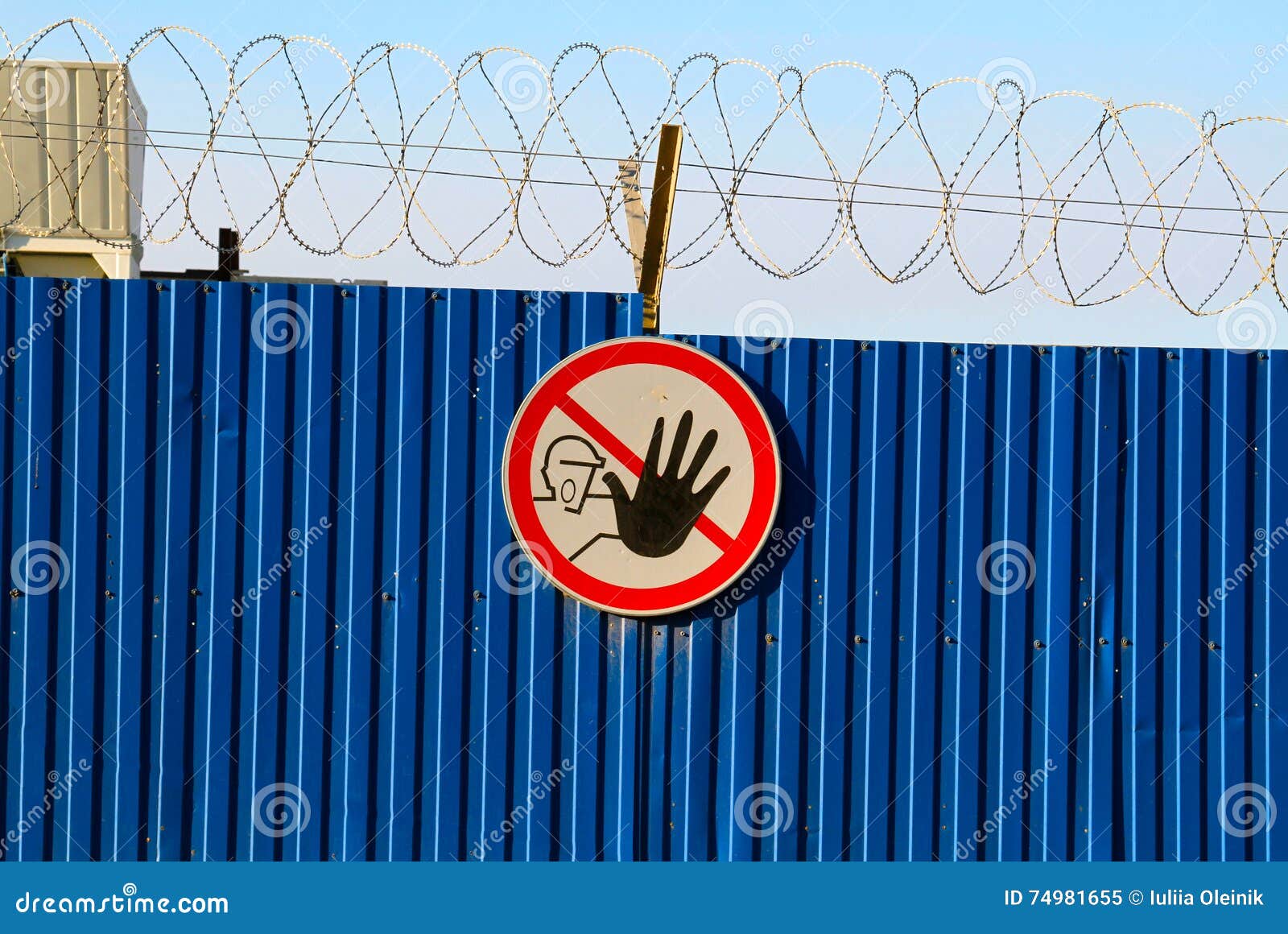 Sign No Access for Unauthorised Persons Stock Image - Image of ...