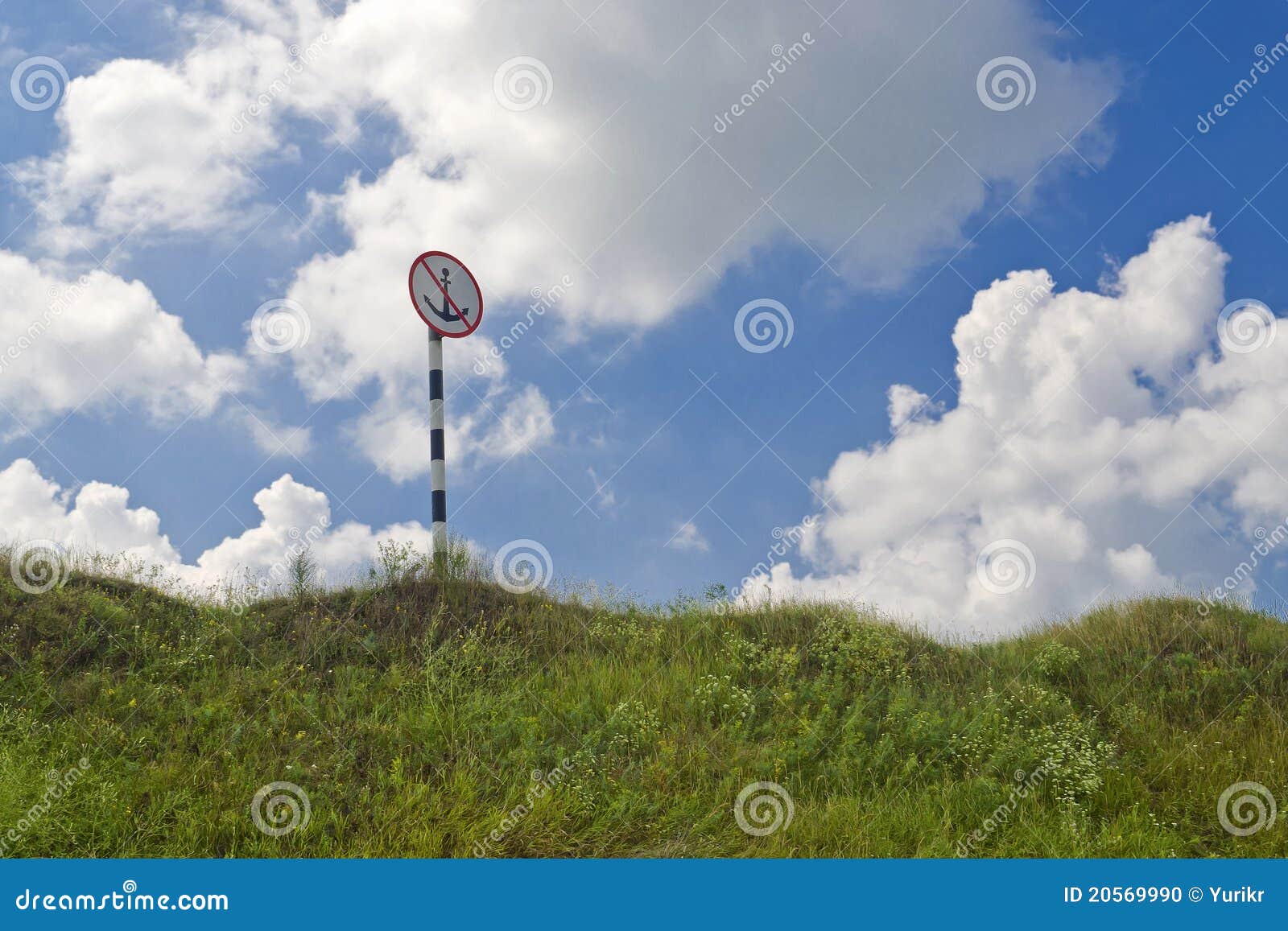 Sign No Anchorage on the Land Stock Photo - Image of ship, unallowed ...