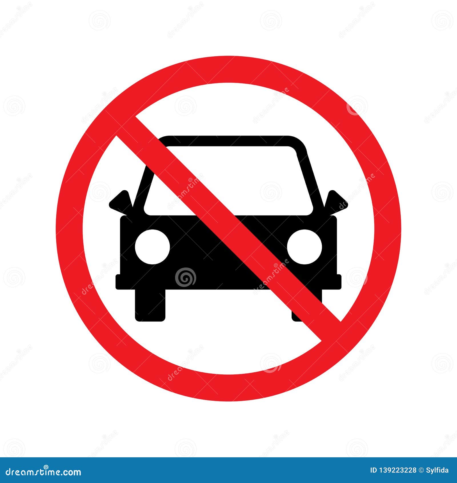 No Parking Sign. Vector Illustration Stock Illustration - Illustration ...