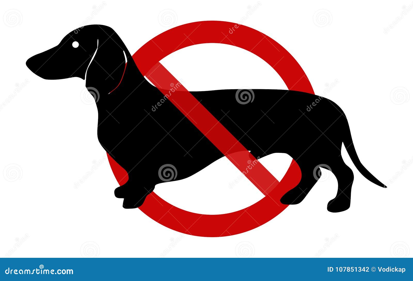 Sign No Dogs Isolated On White Background. Prohibition Sign. Not ...