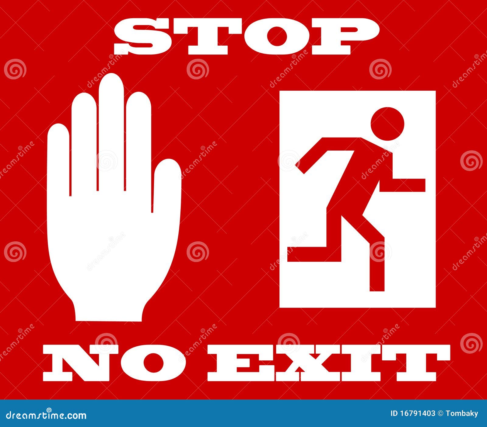 Sign No Exit Stock Photos - Image: 16791403