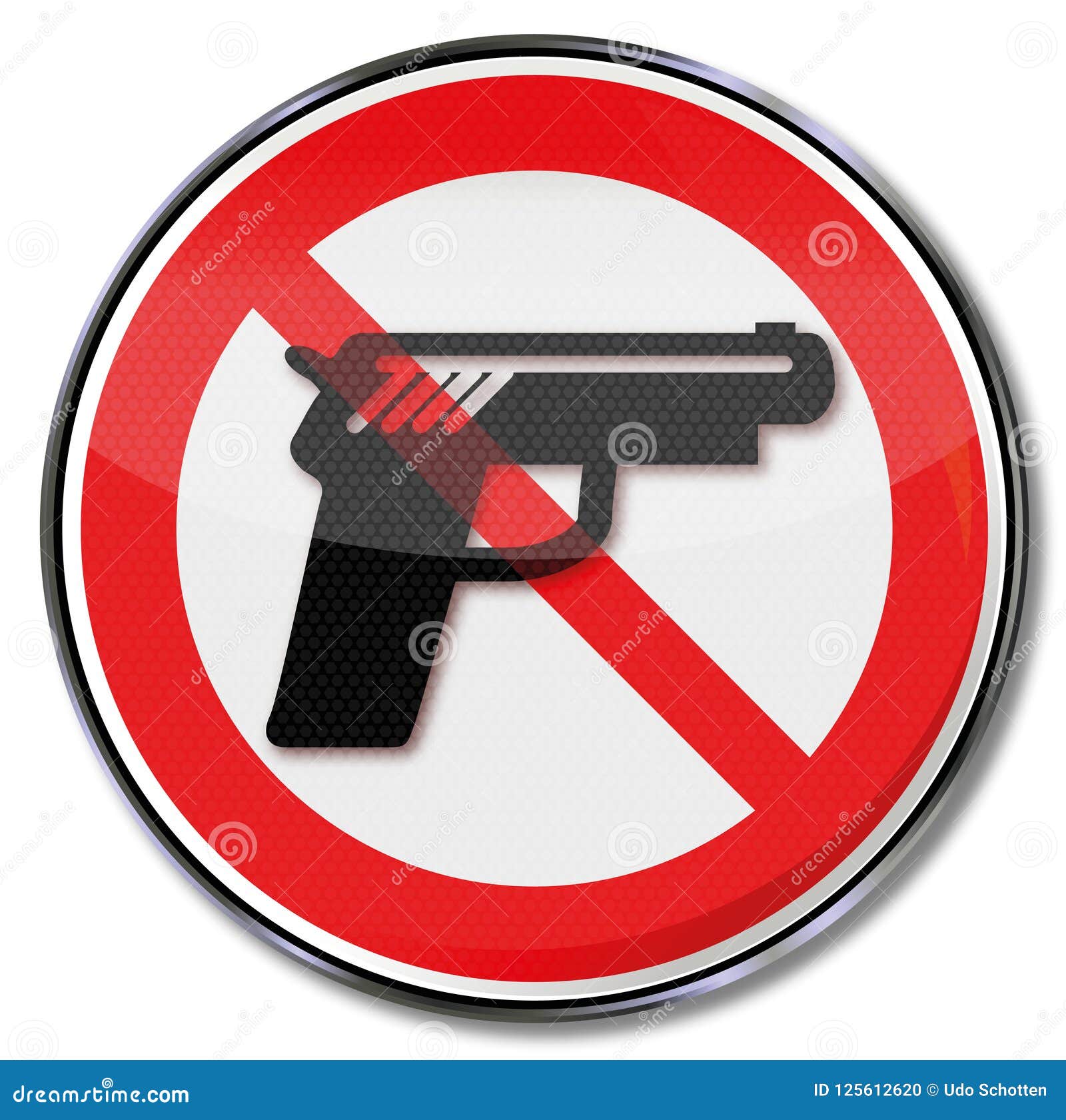 Sign No Firearms are Allowed Stock Vector - Illustration of criminal ...