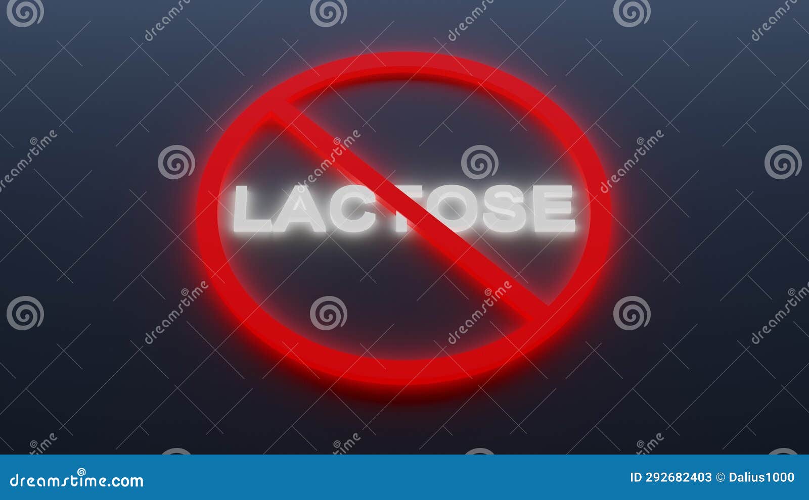 Sign No for LACTOSE in Food - Shining Illuminated Stock Image - Image ...