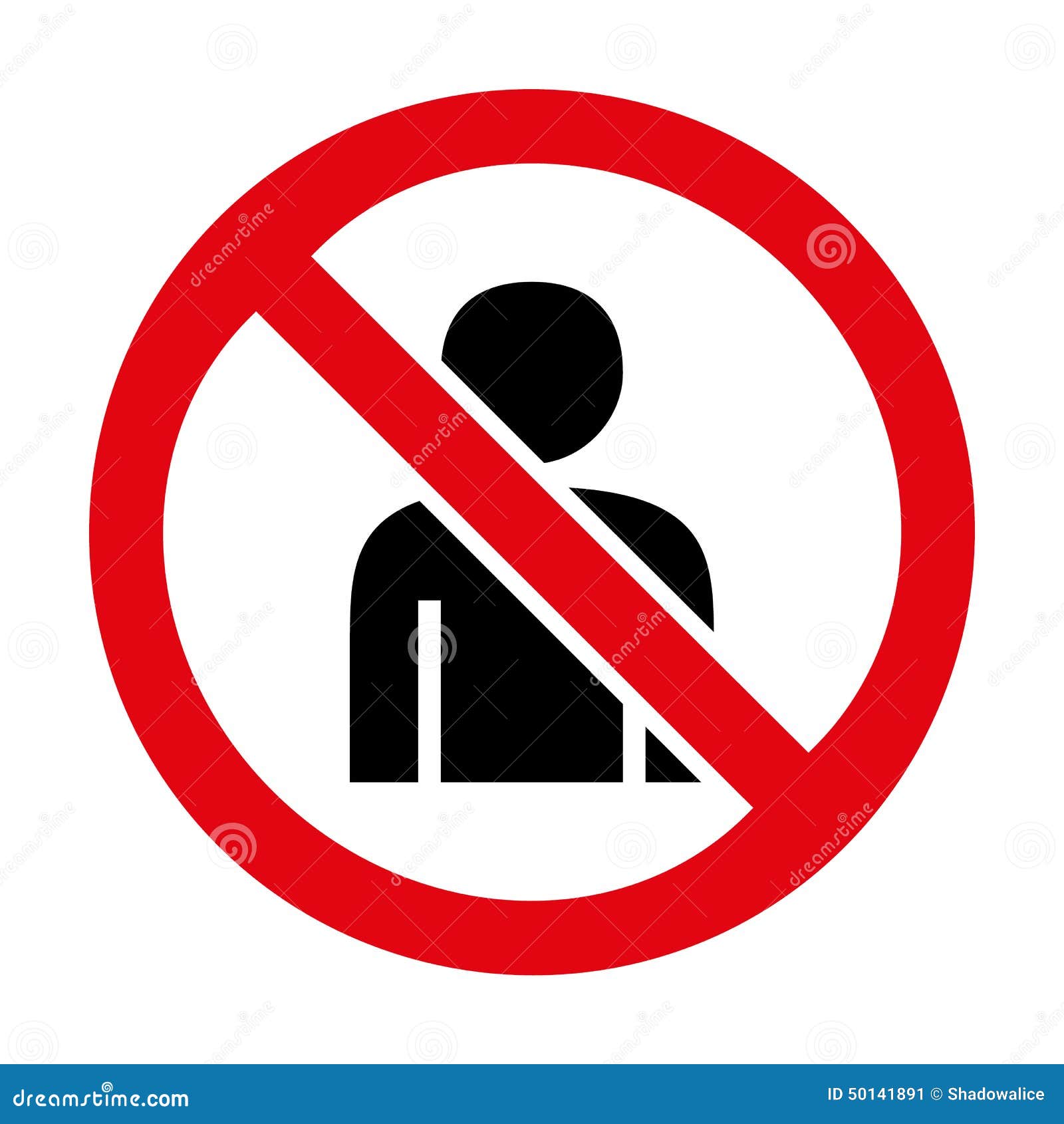 Sign No Man Icon Great for Any Use. Vector EPS10 Stock Illustration ...