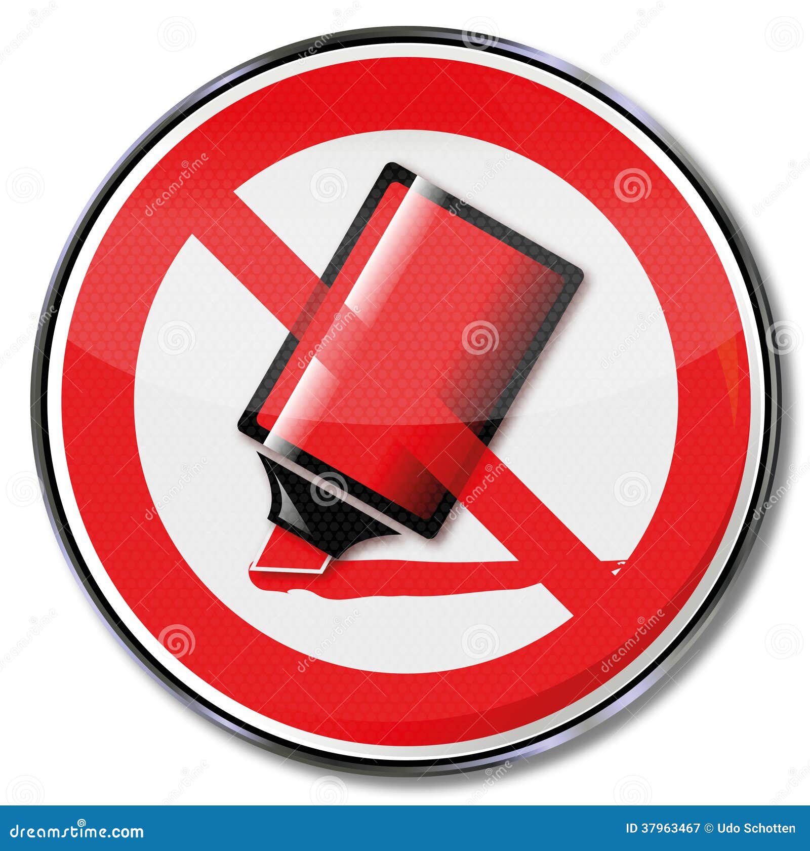 Sign no red pen strokes stock vector. Illustration of accountant - 37963467