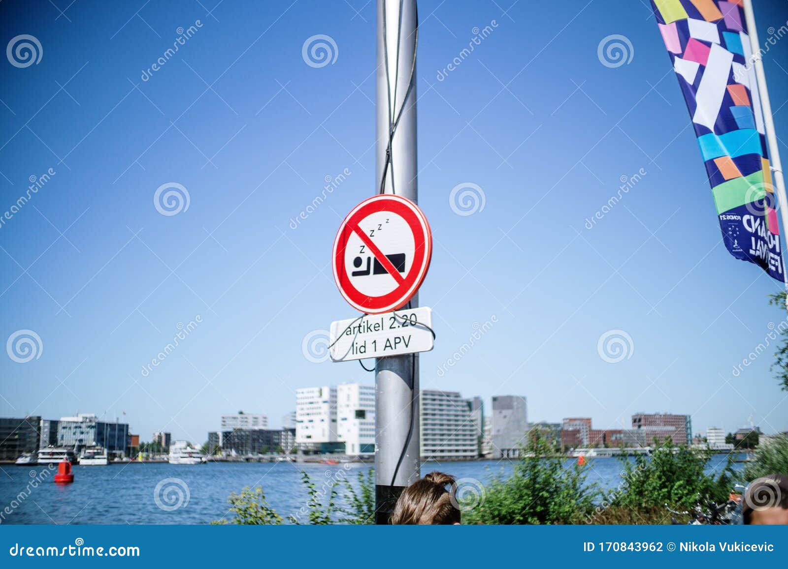 Sign for No Sleep in Amsterdam Stock Photo - Image of netherlands ...