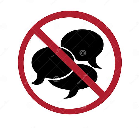 Sign - no talking stock illustration. Illustration of talking - 12332060