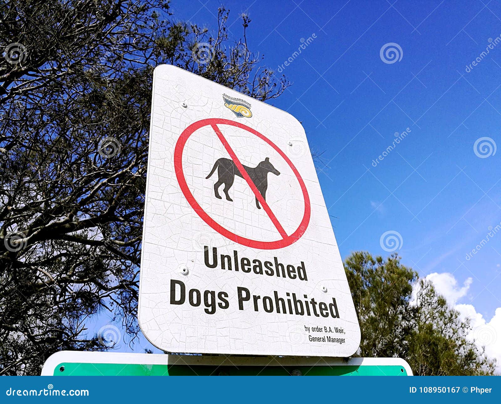 Unless Dogs Prohibited editorial photography. Image of sign - 108950167