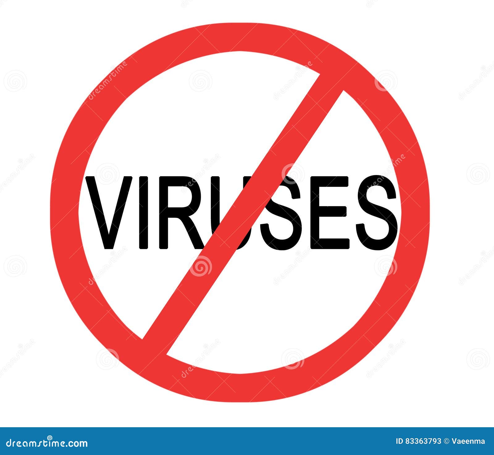 Sign `No viruses` stock illustration. Illustration of security - 83363793