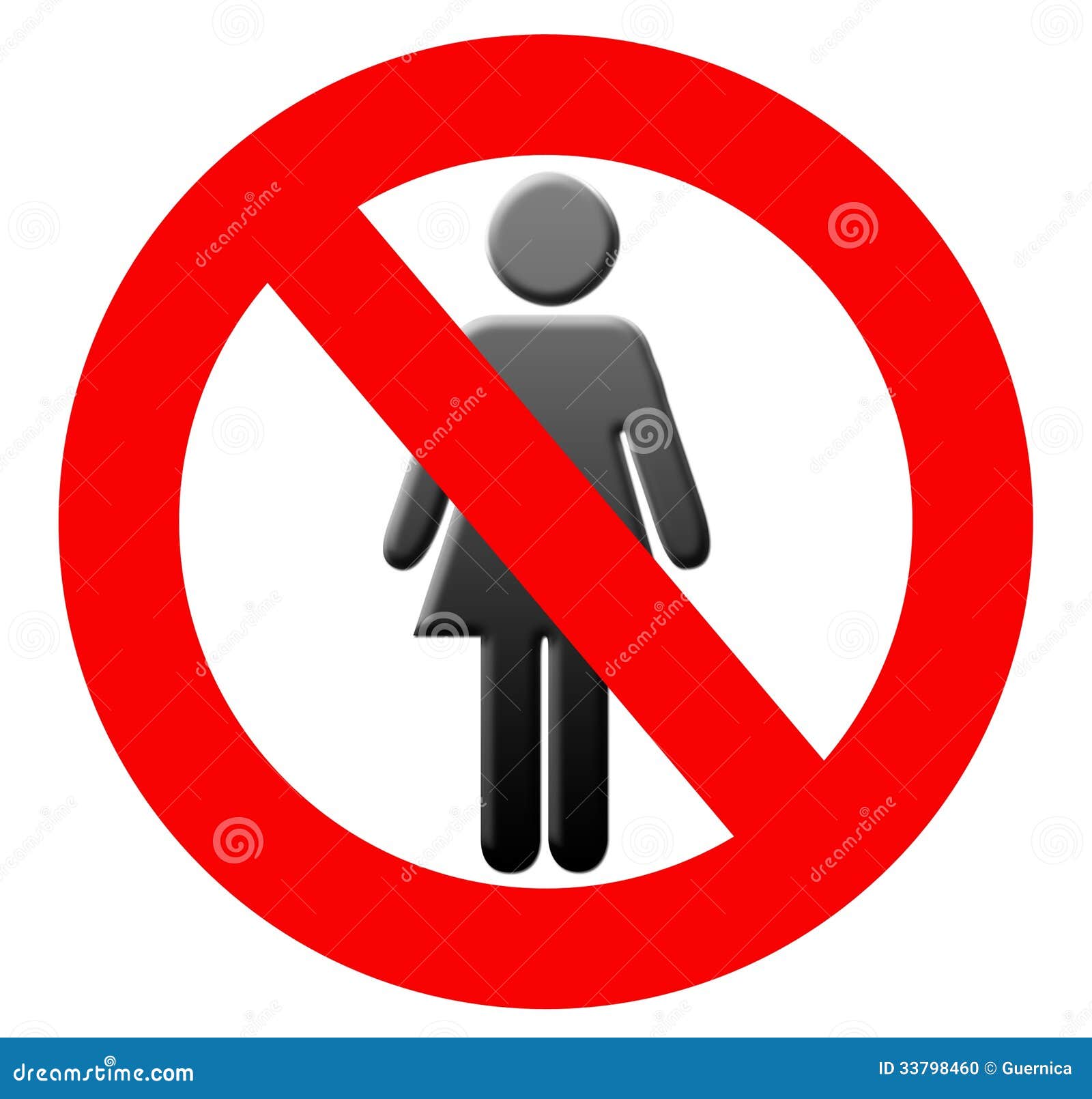 Sign No Woman Icon Gradient Stock Illustration - Illustration of ...