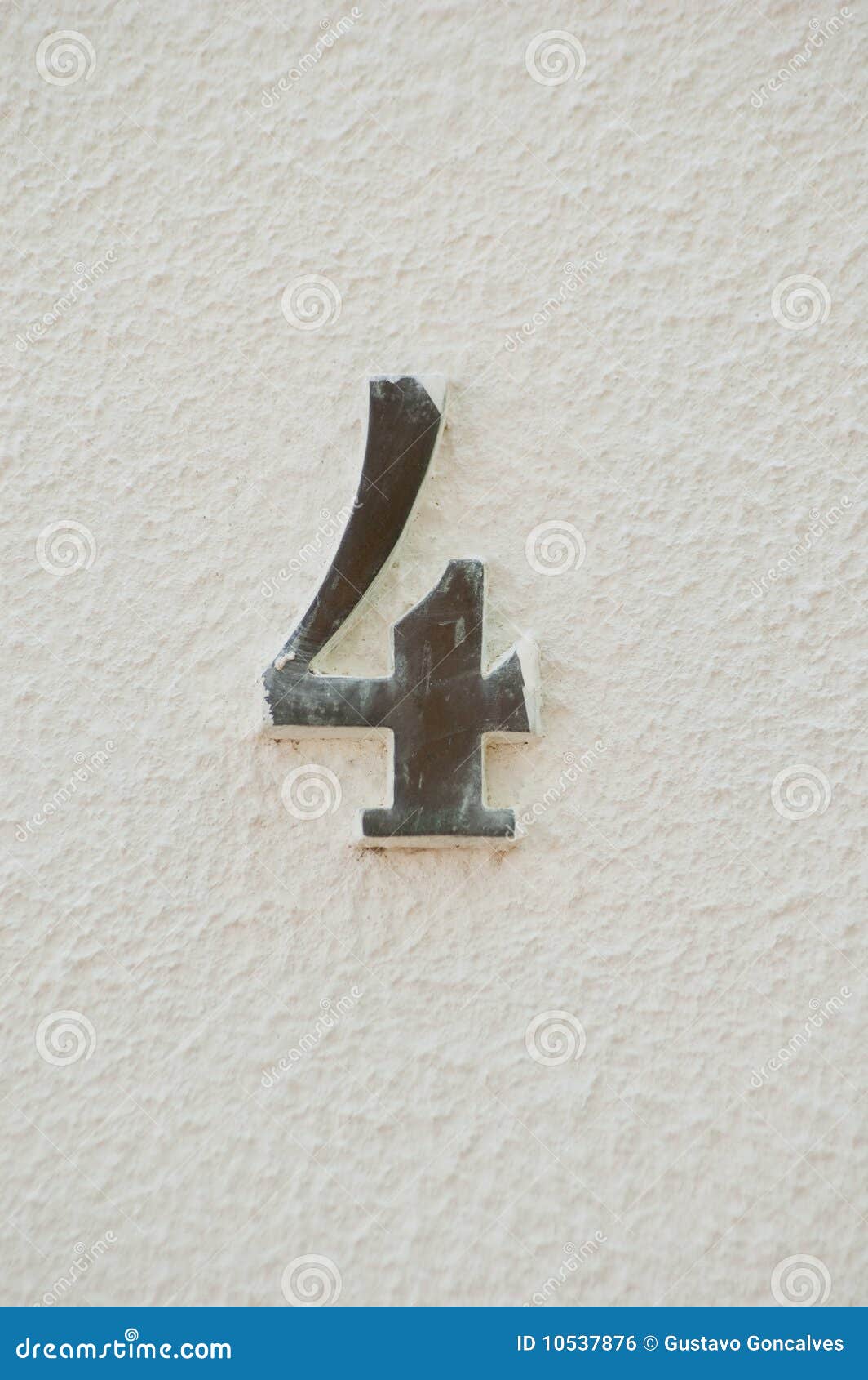 Sign Number four stock photo. Image of paint, hand, silver - 10537876