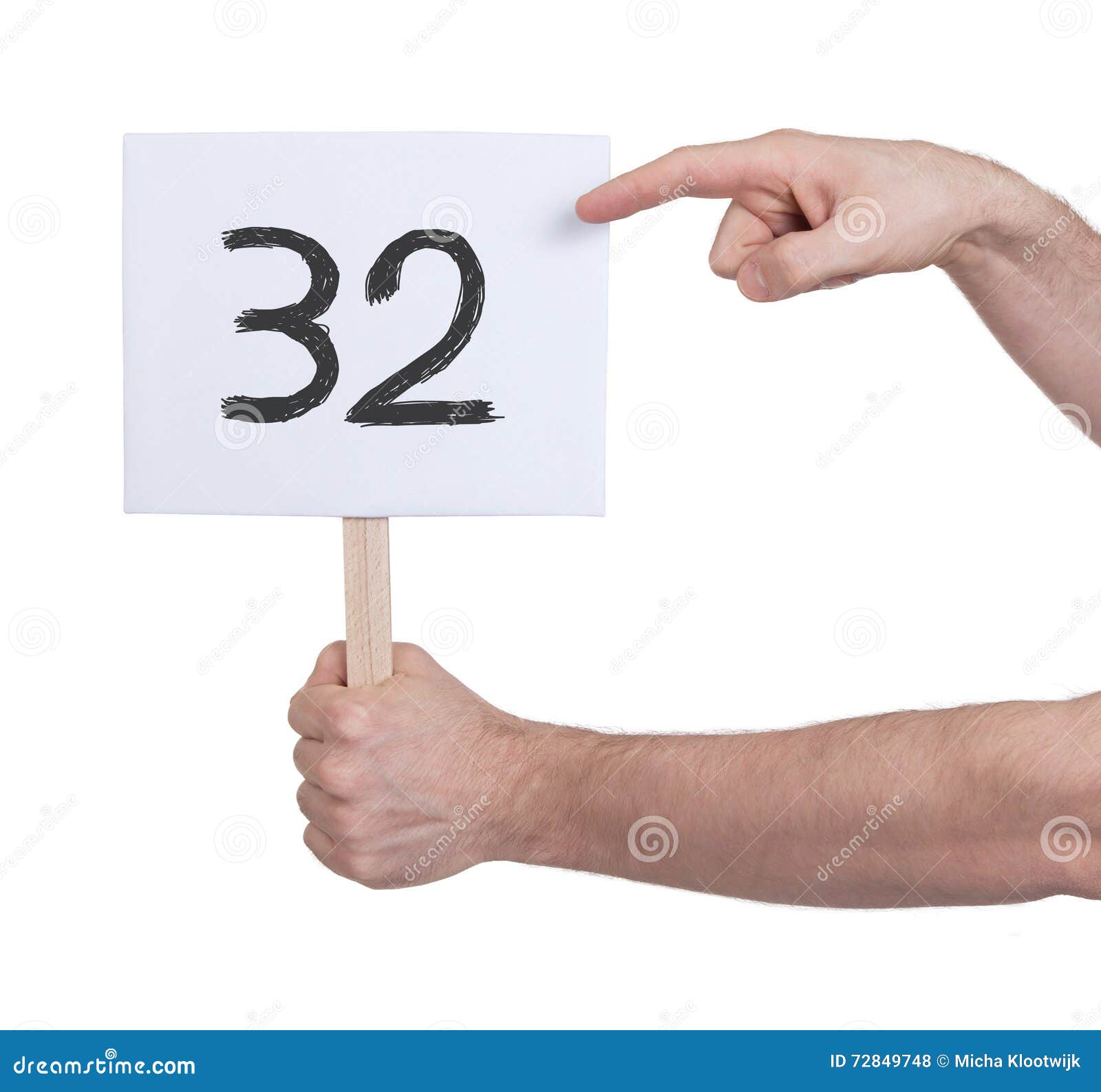 Sign with a number, 32 stock photo. Image of knowledge - 72849748