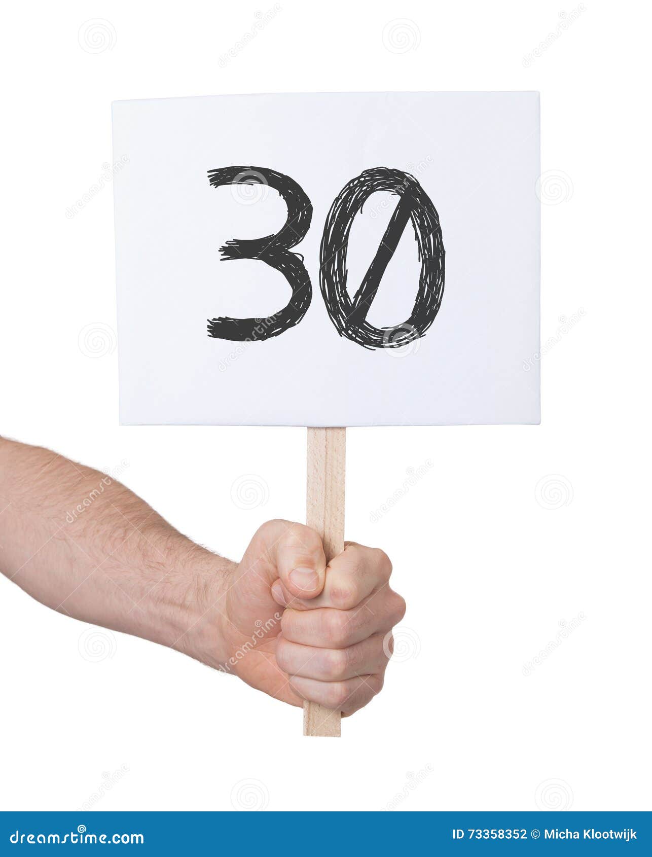 Sign with a number, 30 stock photo. Image of student - 73358352