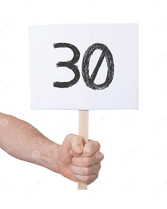 Sign with a number, 30 stock photo. Image of student - 73358352