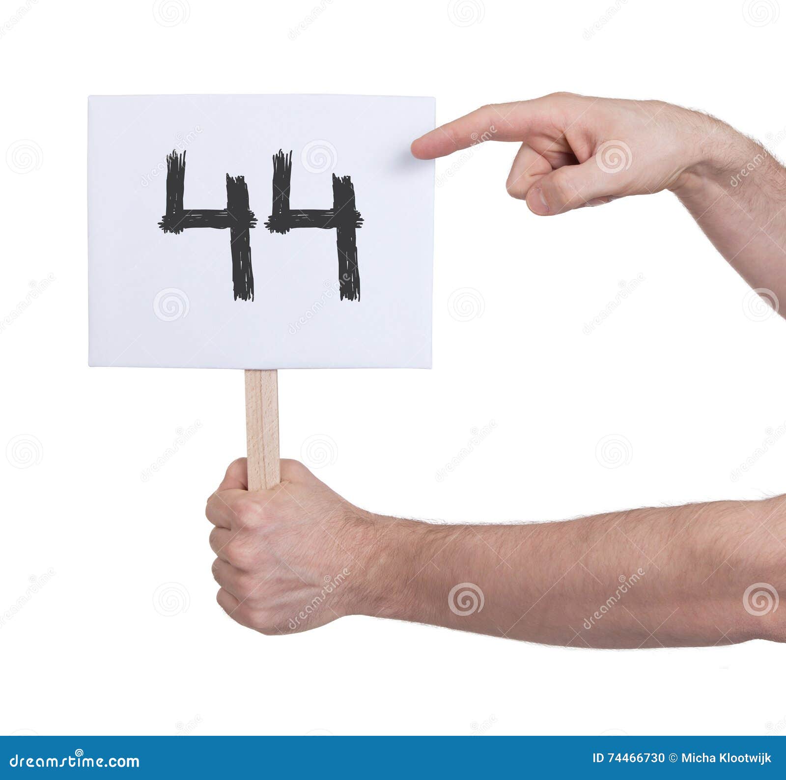 Sign with a number, 44 stock photo. Image of race, learning - 74466730
