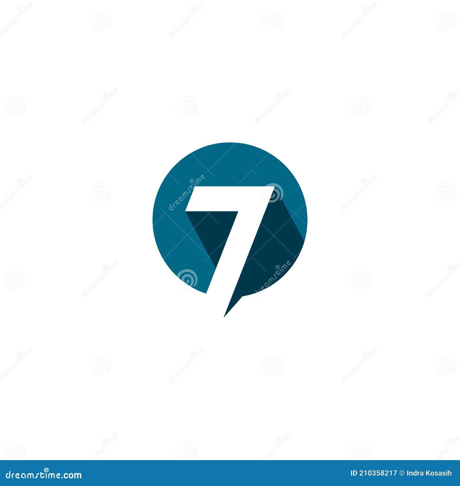 Sign of Number 7 Logo Vector Icon Illustration Stock Vector ...