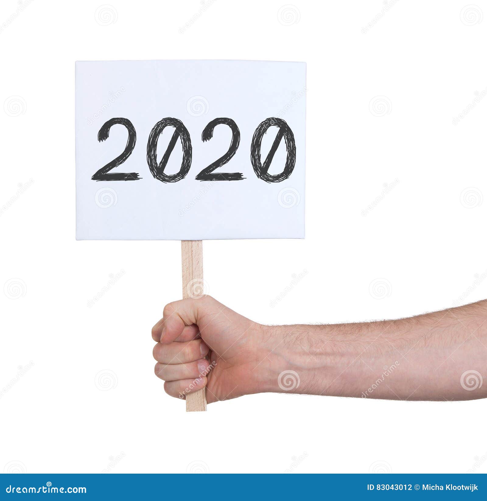 Sign with a Number - the Year 2020 Stock Photo - Image of education ...