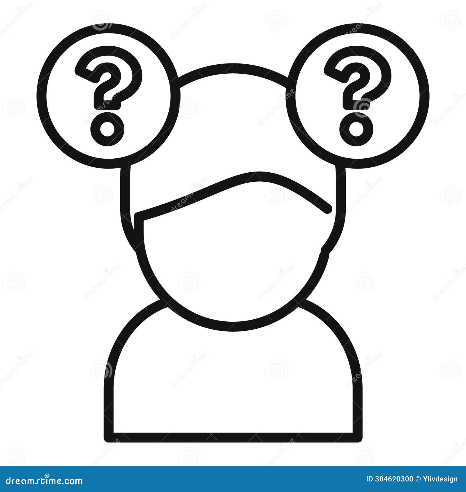 Sign Object Icon Outline Vector. Thinking Choice Stock Illustration ...