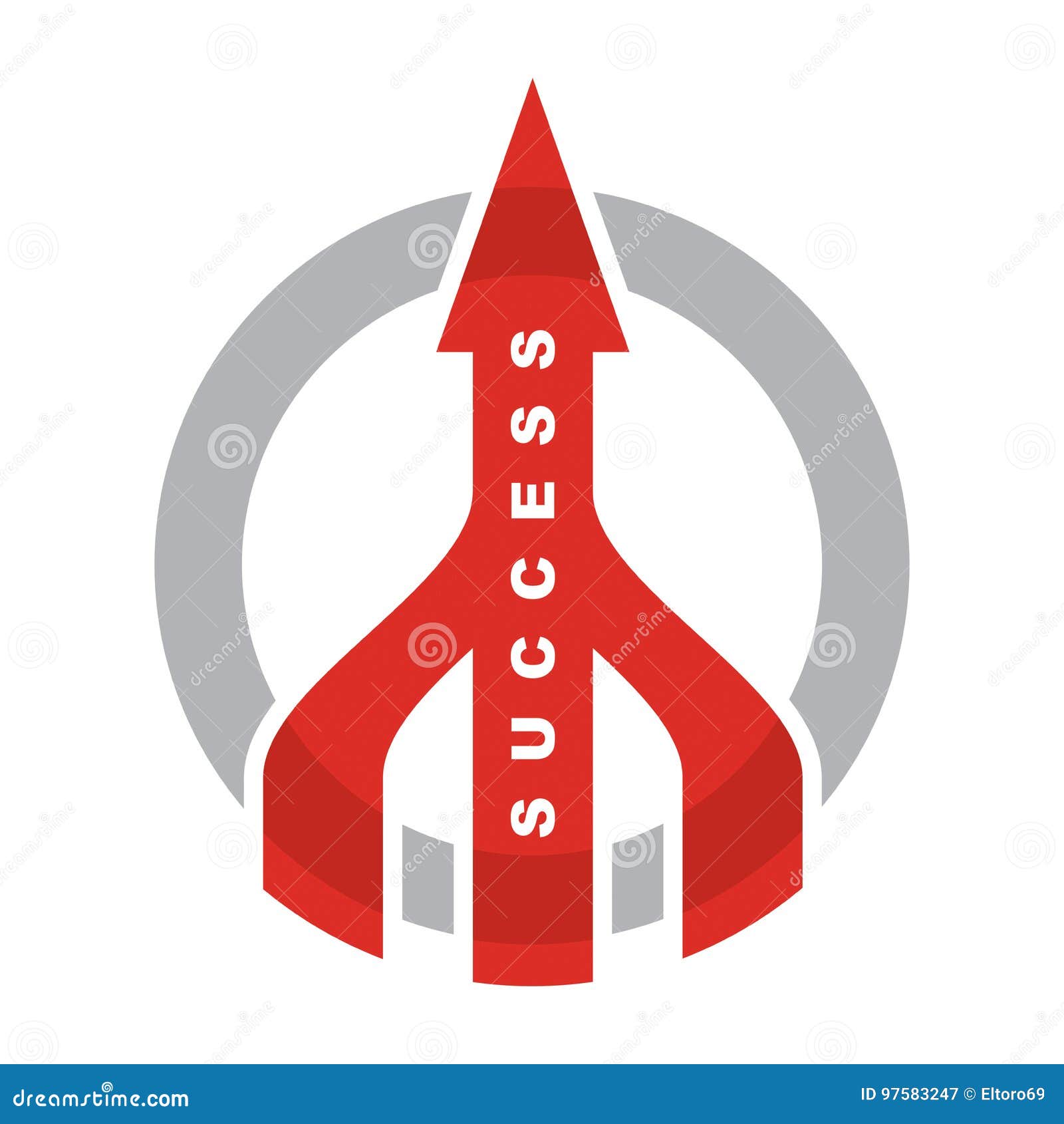 Sign Off Success. Color Arrows with Circle Stock Vector - Illustration ...