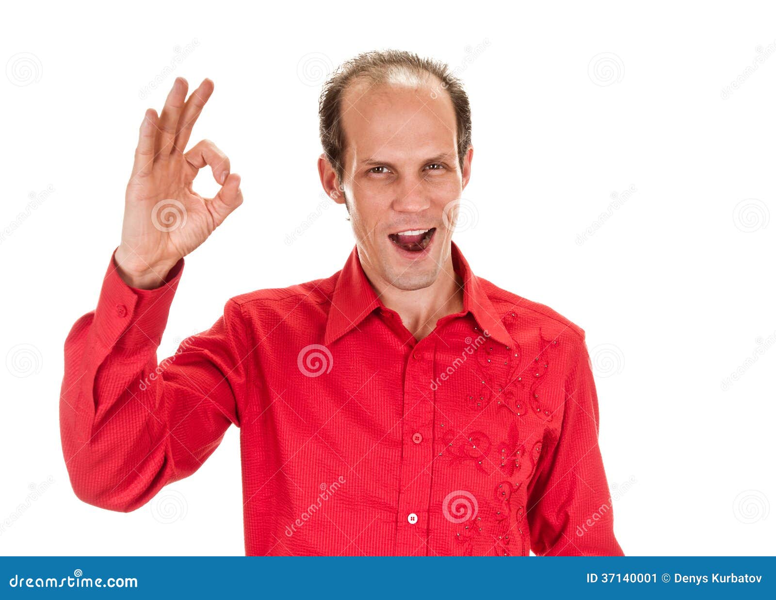 Young Man Indicating Ok Sign Stock Image - Image of gesture ...
