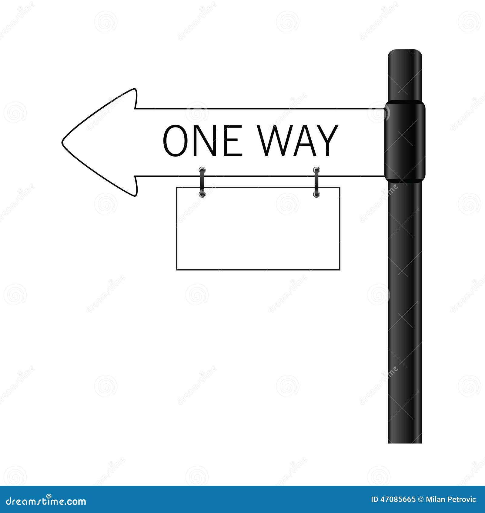 Sign One Way Art Vector Illustration Stock Vector - Illustration of ...