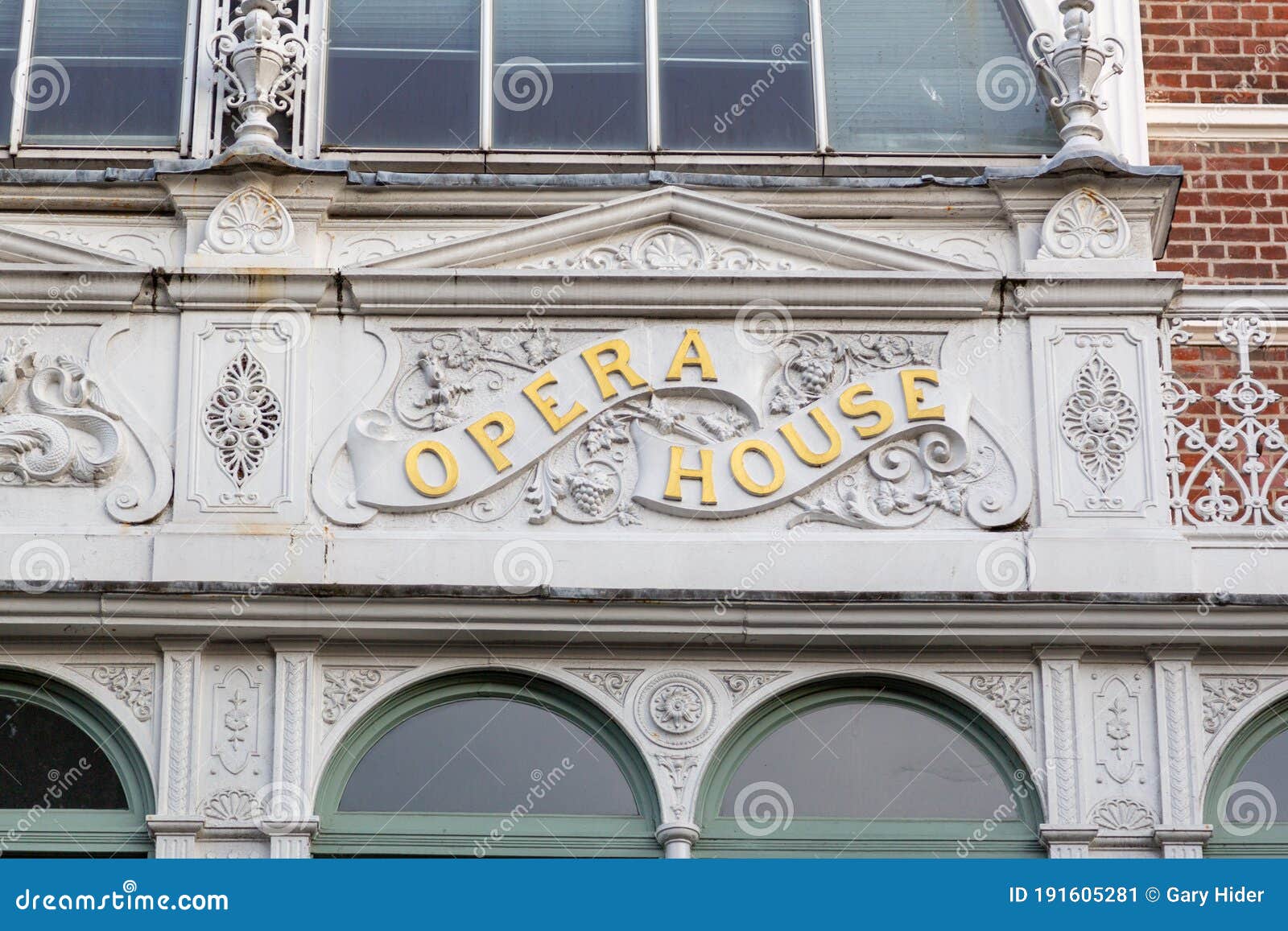 The Sign for an Opera House on the Side of a Building Stock Image ...