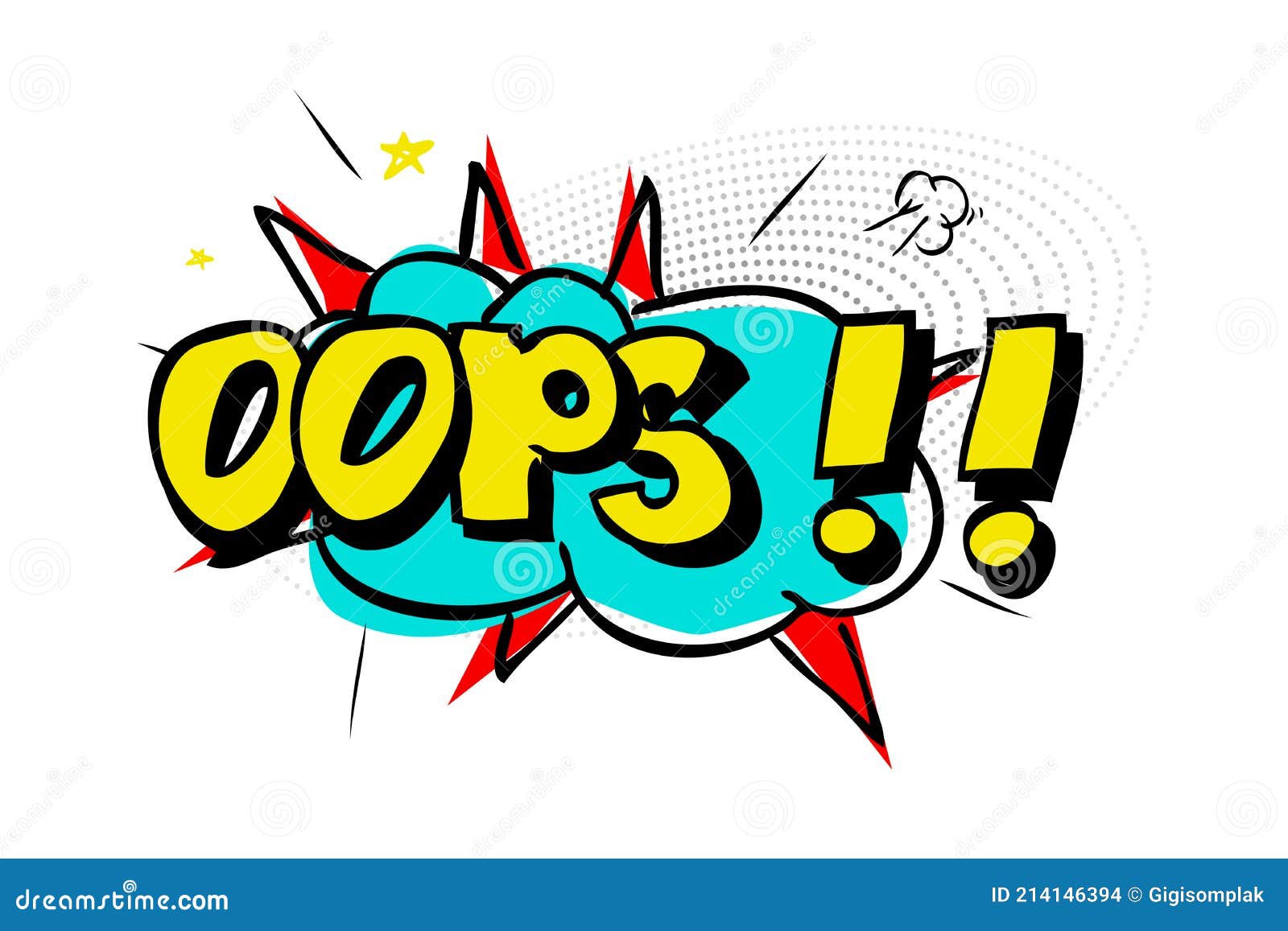 Simple Vector Hand Draw Sketch with Black Big Marker : Oops, Isolated ...