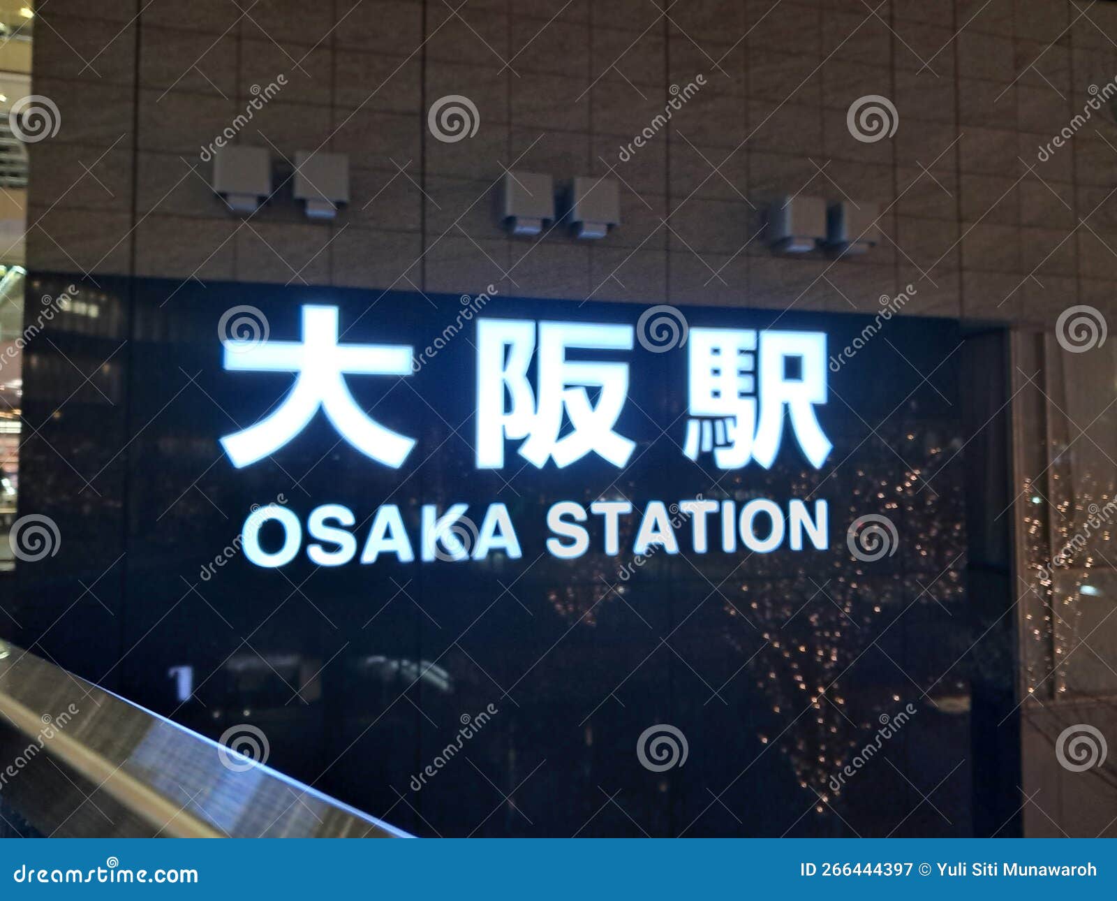 Sign Osaka Station Town Banner Editorial Photography - Image of number ...
