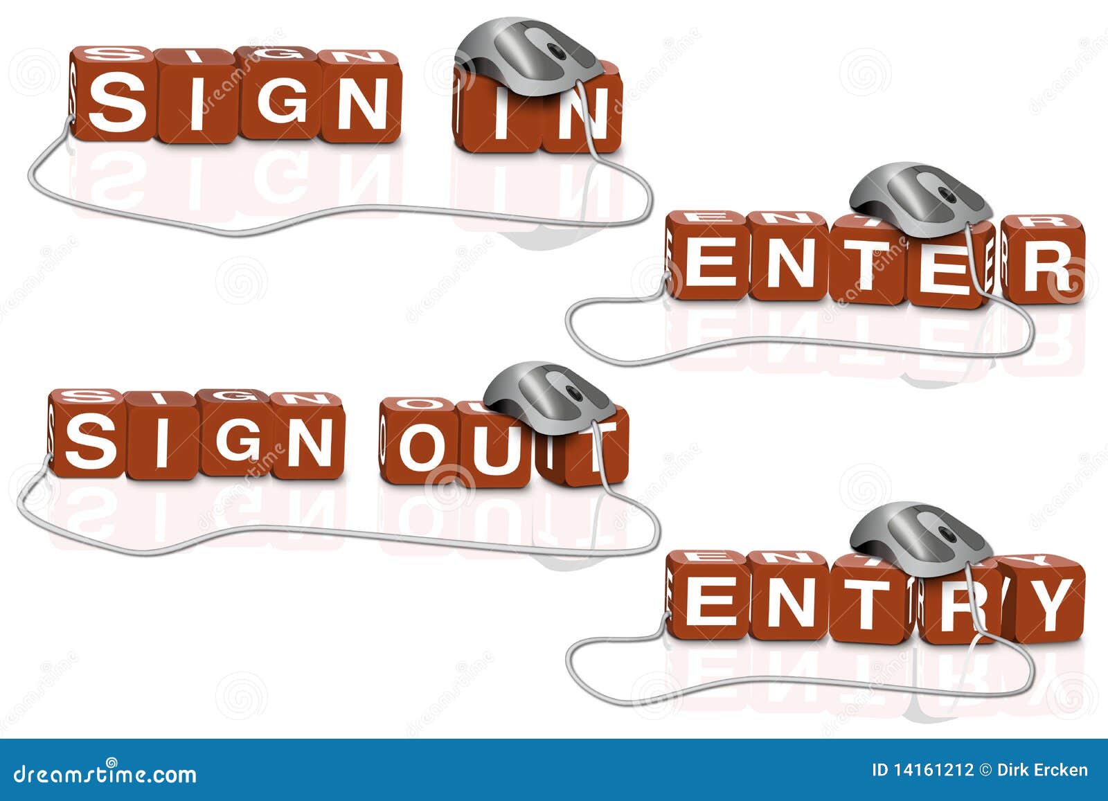 Sign in Out Enter Login or Logon Stock Illustration - Illustration of ...