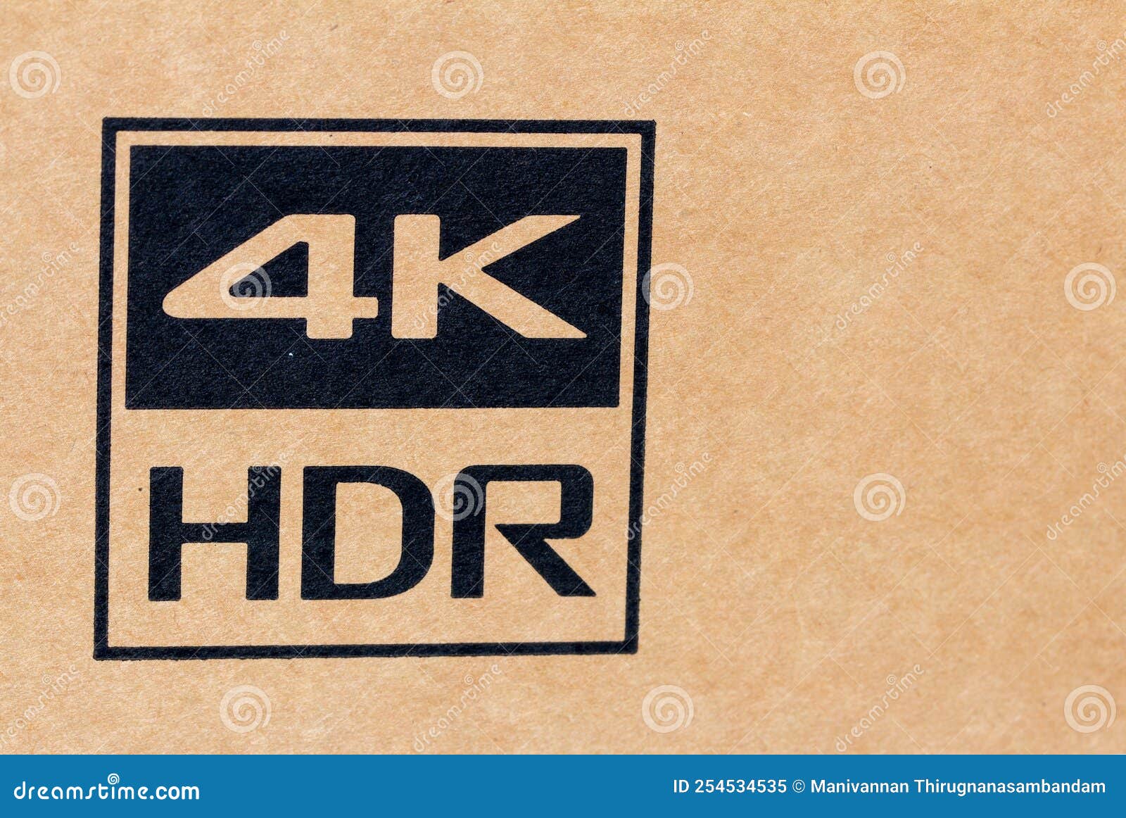 Sign Over Electronics Package Indicating Support of 4k Resolution ...