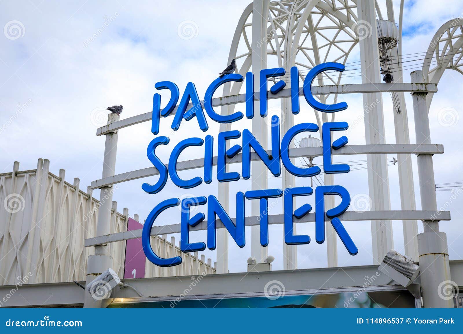 Sign of Pacific Science Center in Seattle Editorial Photography - Image ...