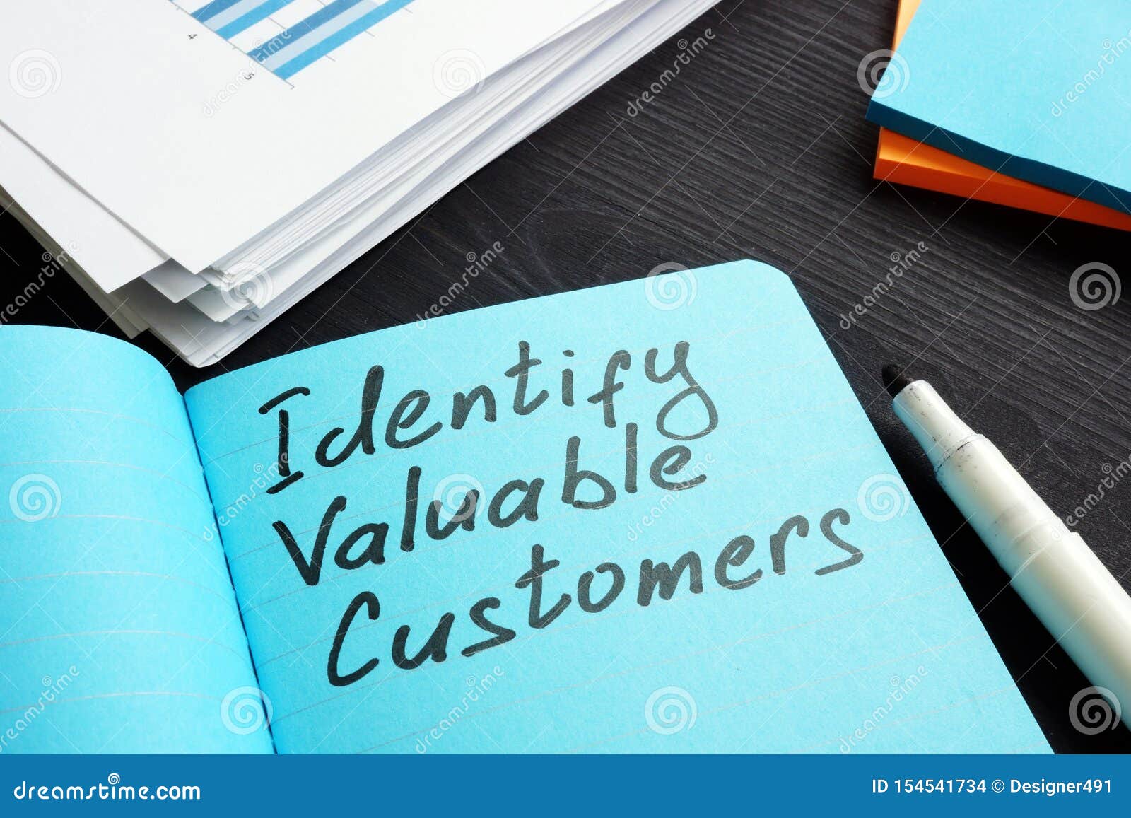 Sign on a Page Identify Valuable Customers RFM Segmentation Concept ...