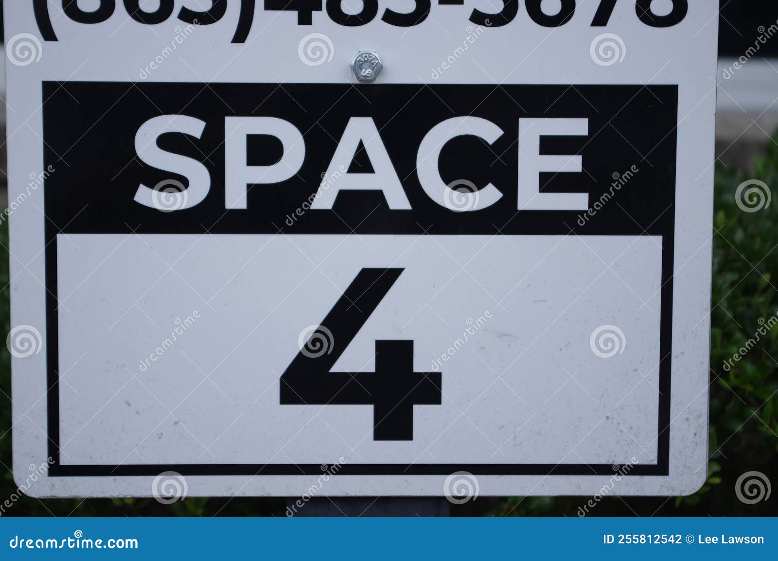 Parking space number 4 stock photo. Image of label, number - 255812542