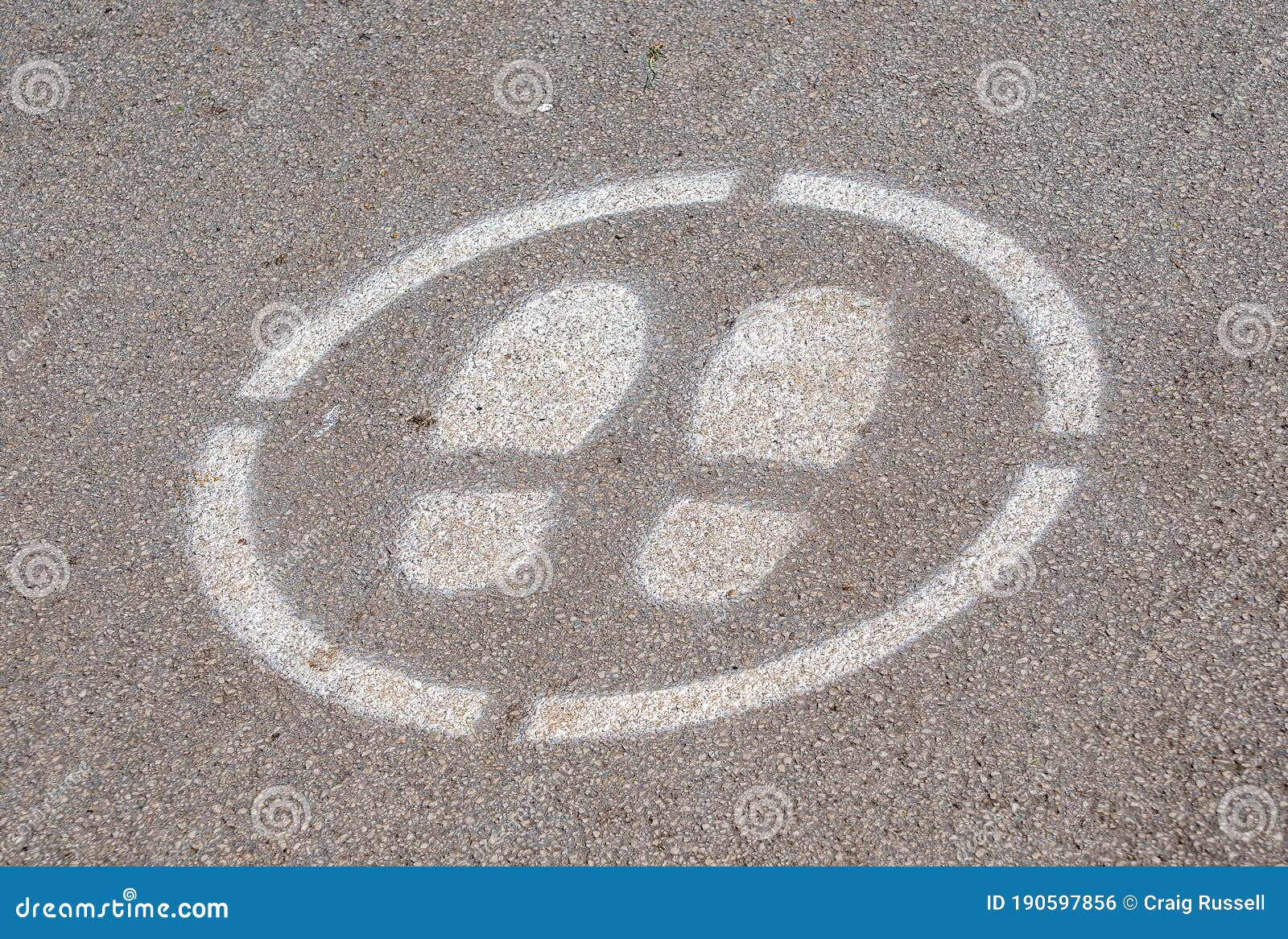 Sign on a Pavement Indicating Where To Stand Stock Photo - Image of ...