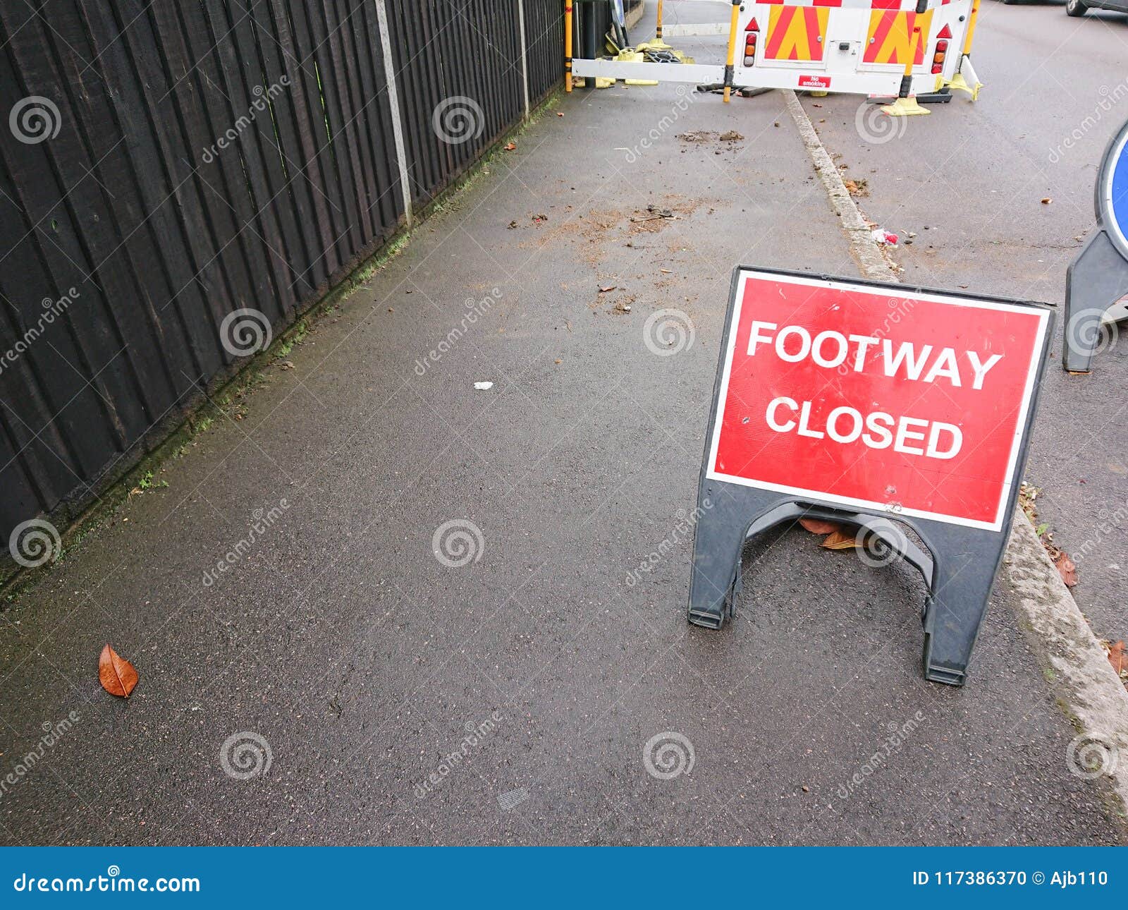 Sign stock photo. Image of footpath, sign, pavement - 117386370