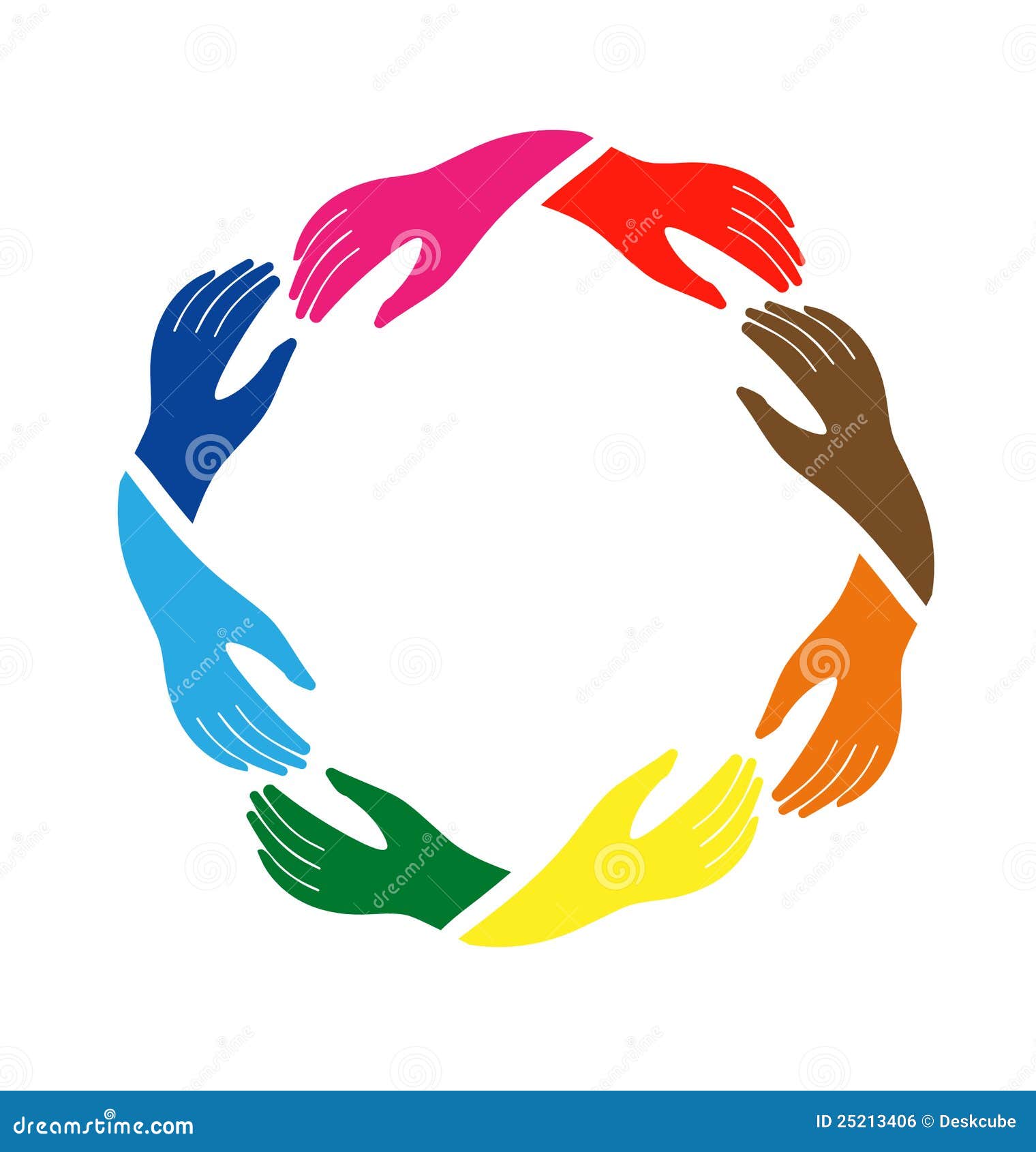 Hands on friendship logo stock vector. Illustration of color - 25213406