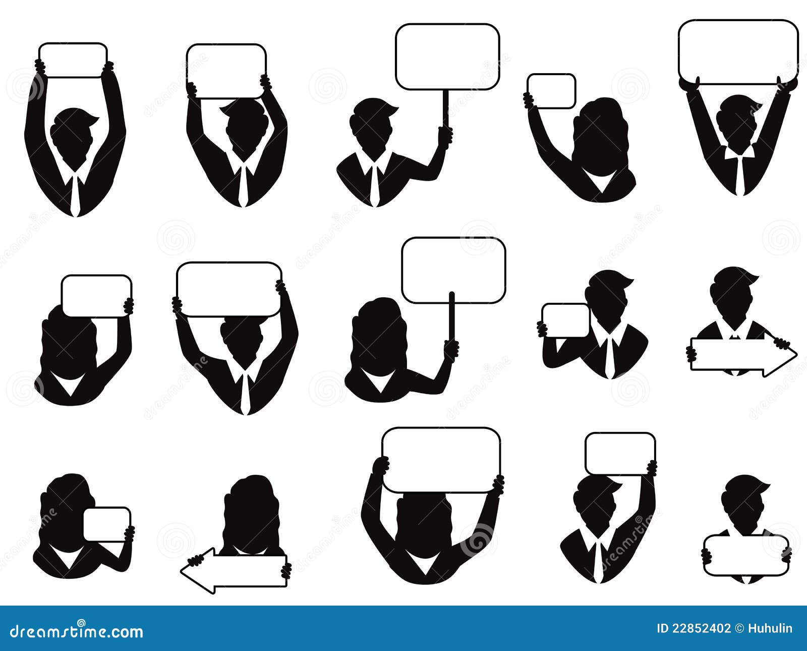 Sign people stock vector. Illustration of rally, holding - 22852402