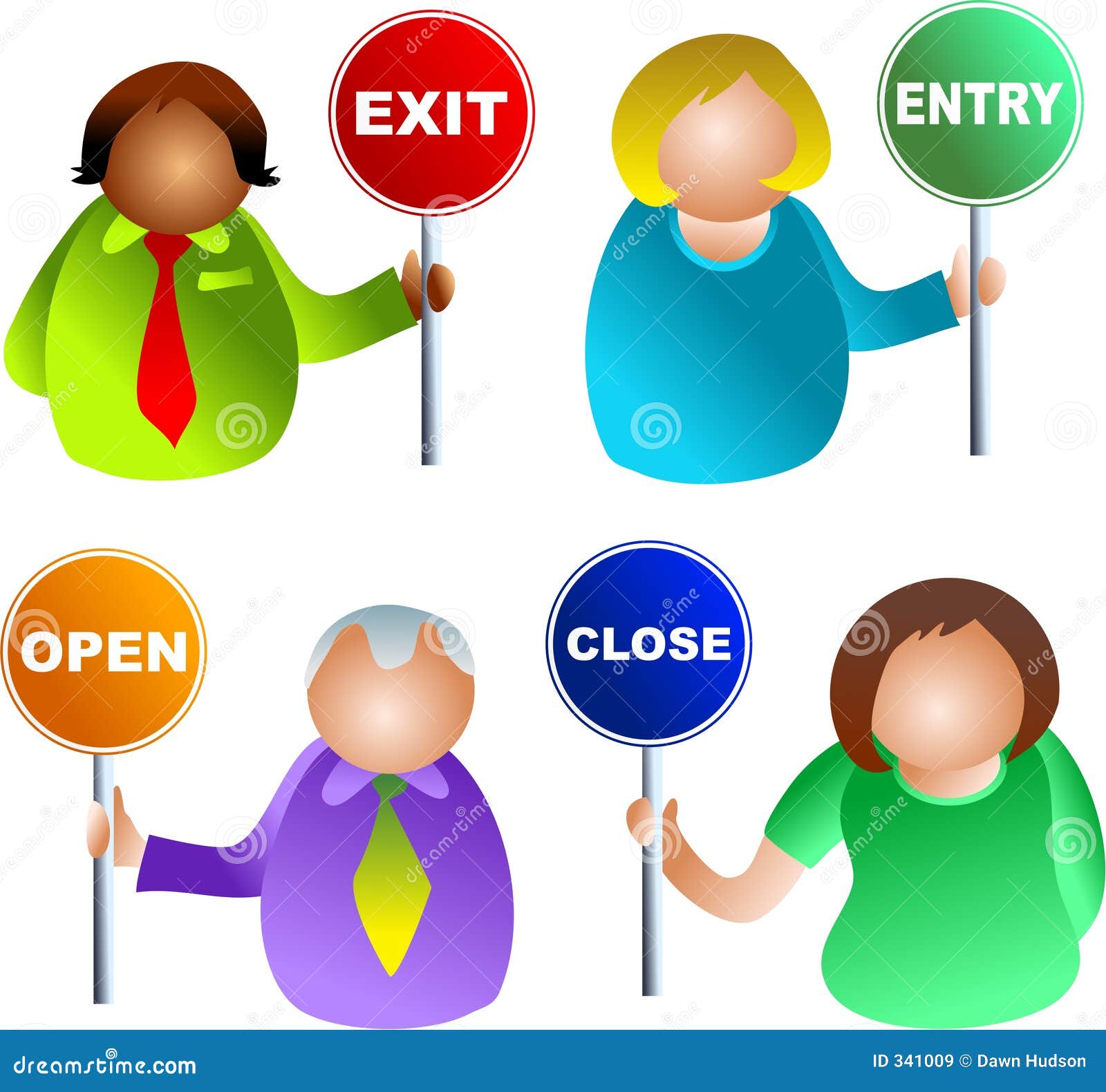 Sign people stock illustration. Illustration of entry, signs - 341009